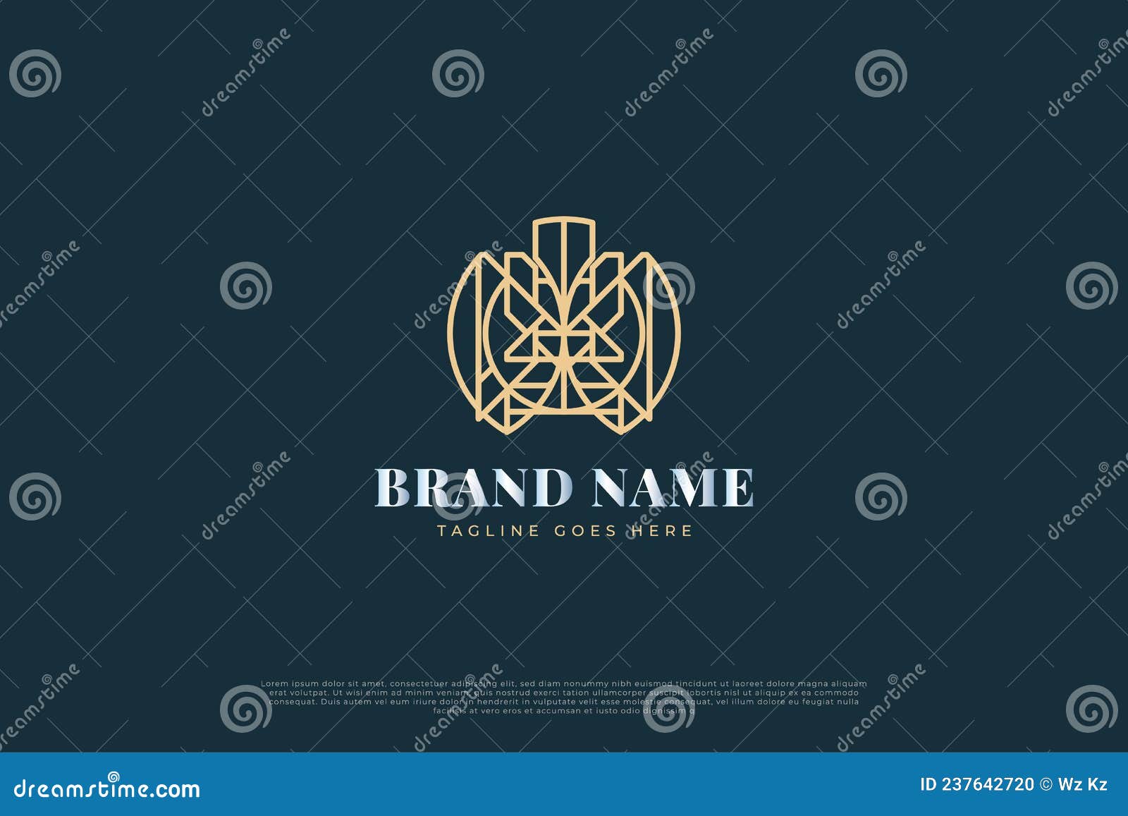 Abstract Line Logo with Axe Head Shape in Vintage Style. Abstract Logo ...