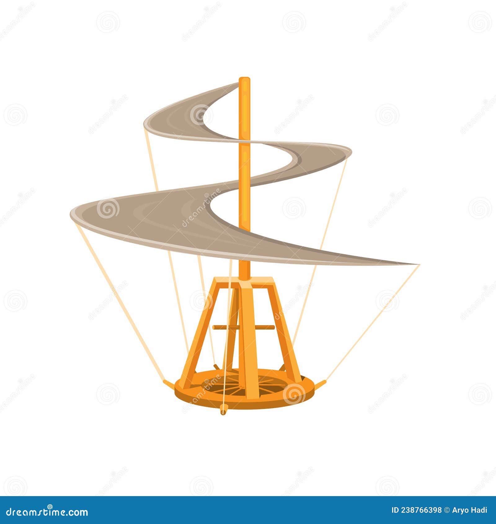 Leonardo Davinci Drawing And Painting On Canvas Concept In Cartoon ...