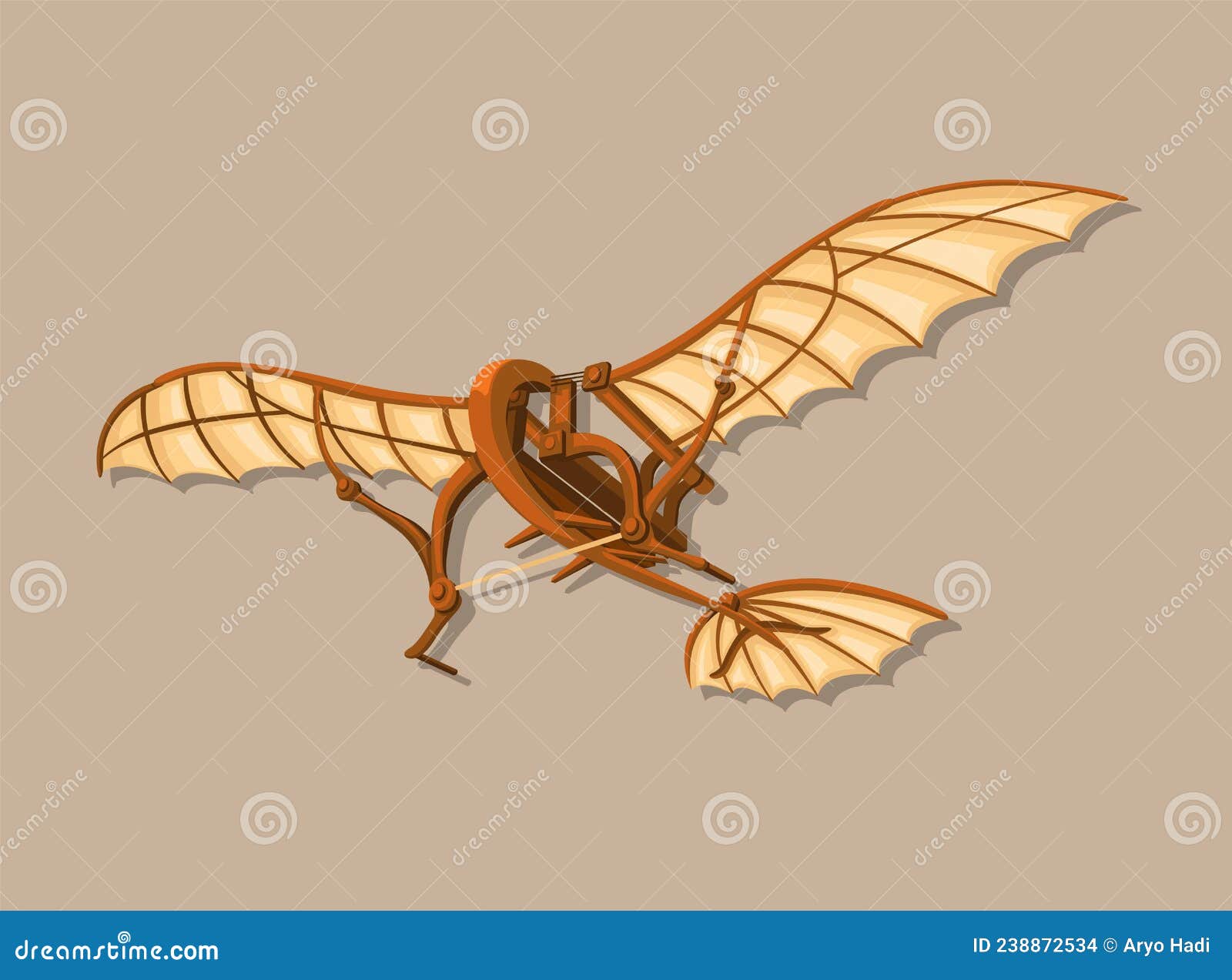 Leonardo Davinci Drawing And Painting On Canvas Concept In Cartoon ...