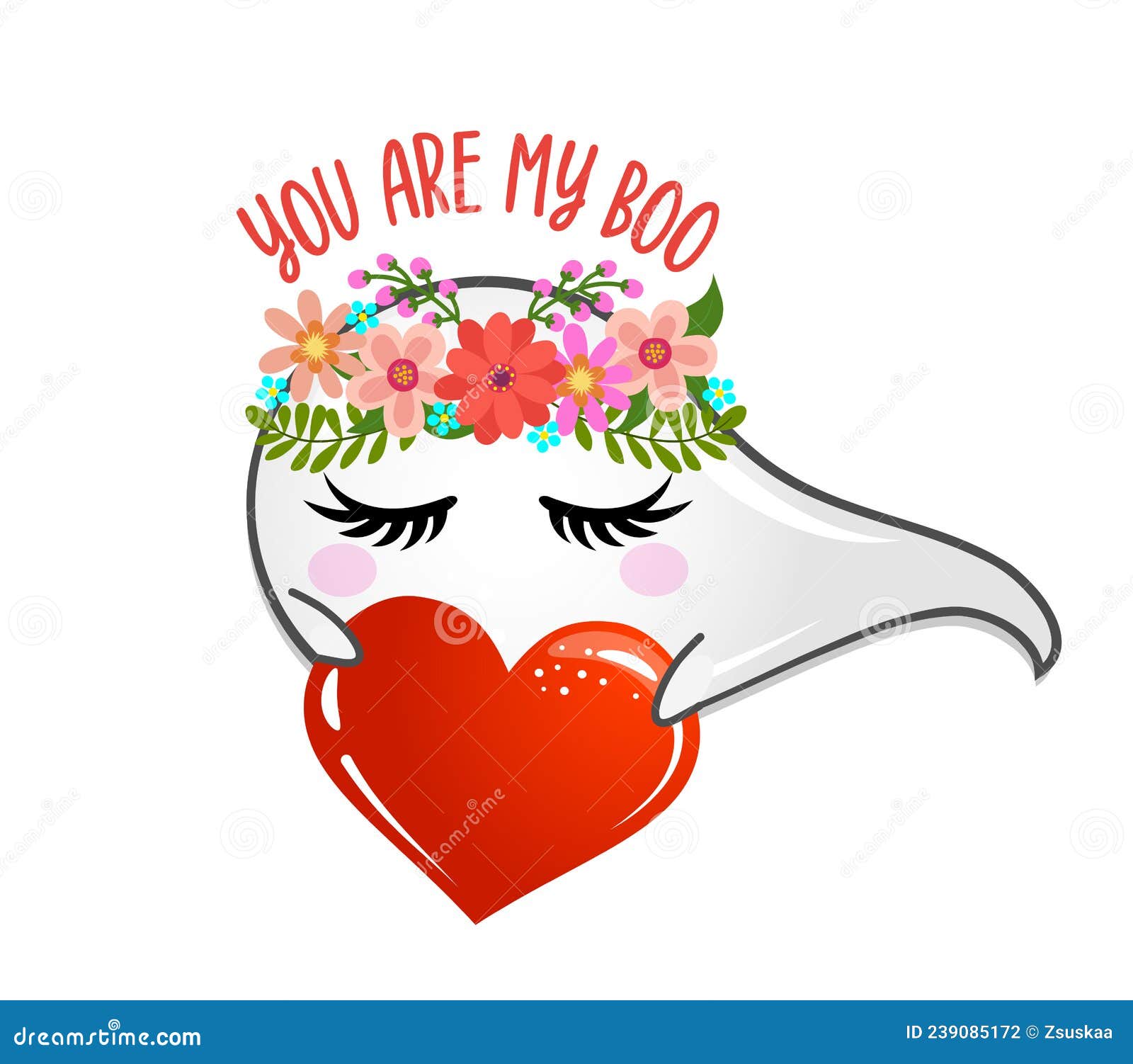 You are My Boo - Valentine`s Day Handdrawn Illustration. Stock Vector ...