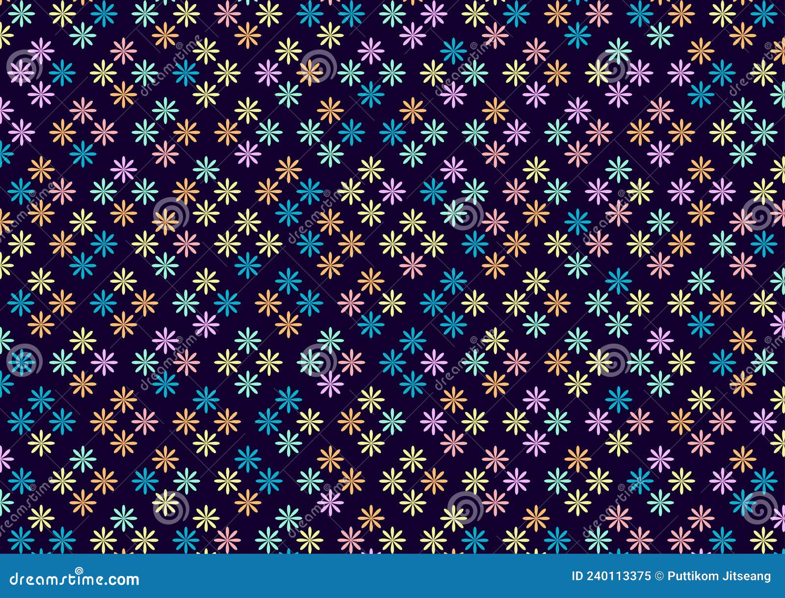 Minimal Blooming Flowers Filled Random Color Stock Vector ...