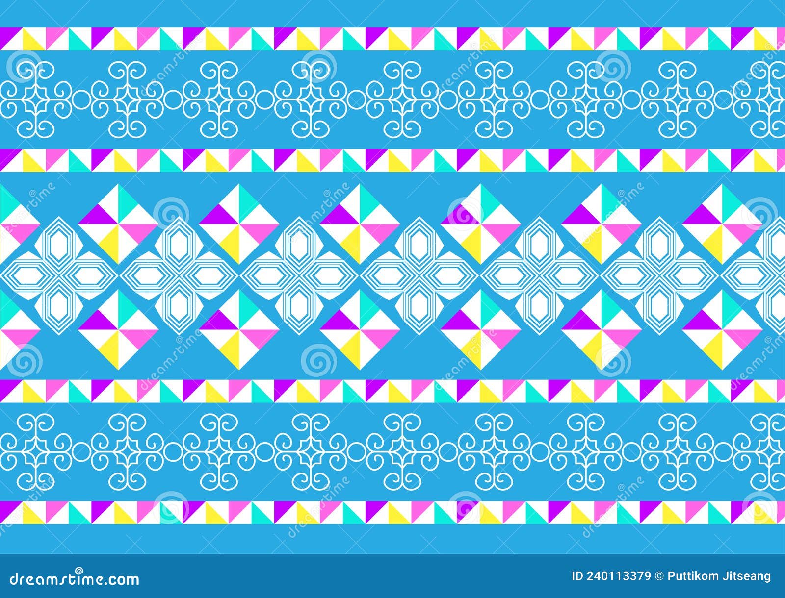 Blue Hand Woven Cloth Pattern Stock Vector - Illustration of circle ...