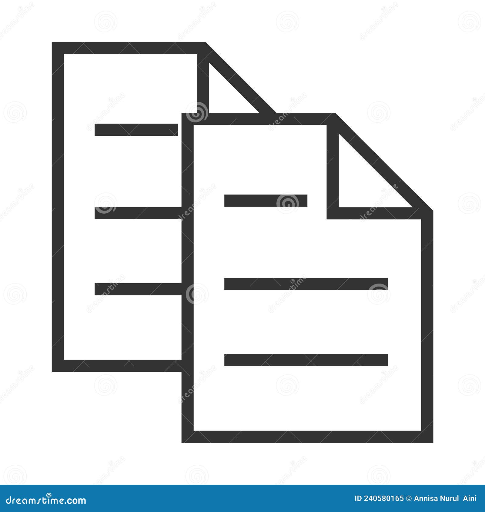 Copy Vector Icon on White Background. Stock Vector - Illustration of ...