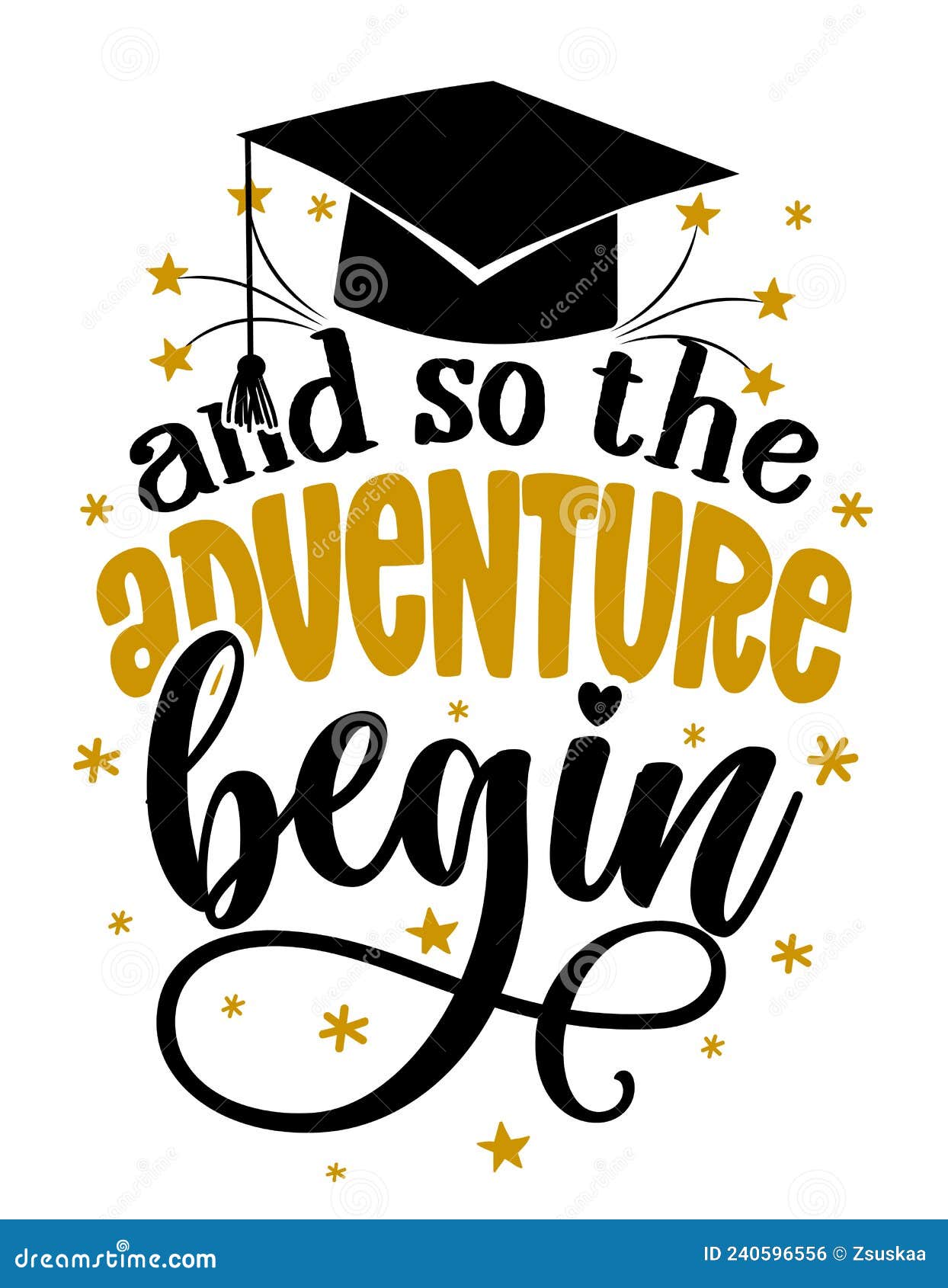 And so the Adventure Begins - Graduates 2022 Stock Vector ...