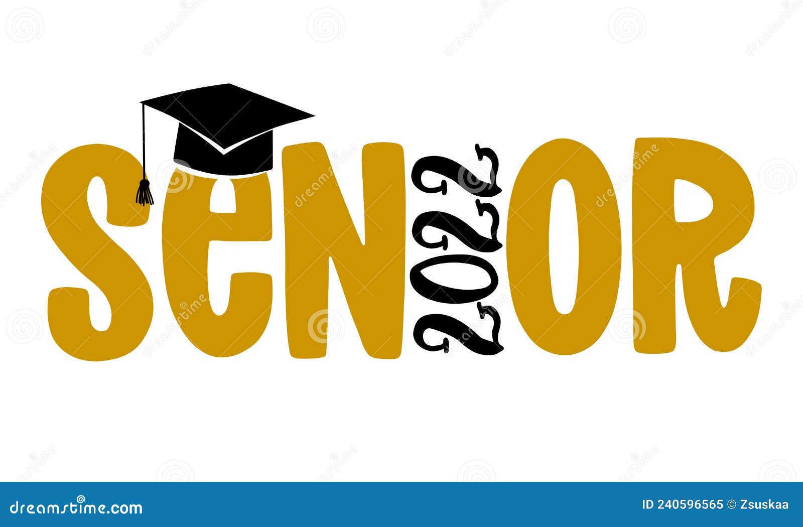 Senior 2022. Graduation Ceremony Logo. Illustration Of Graduation From ...