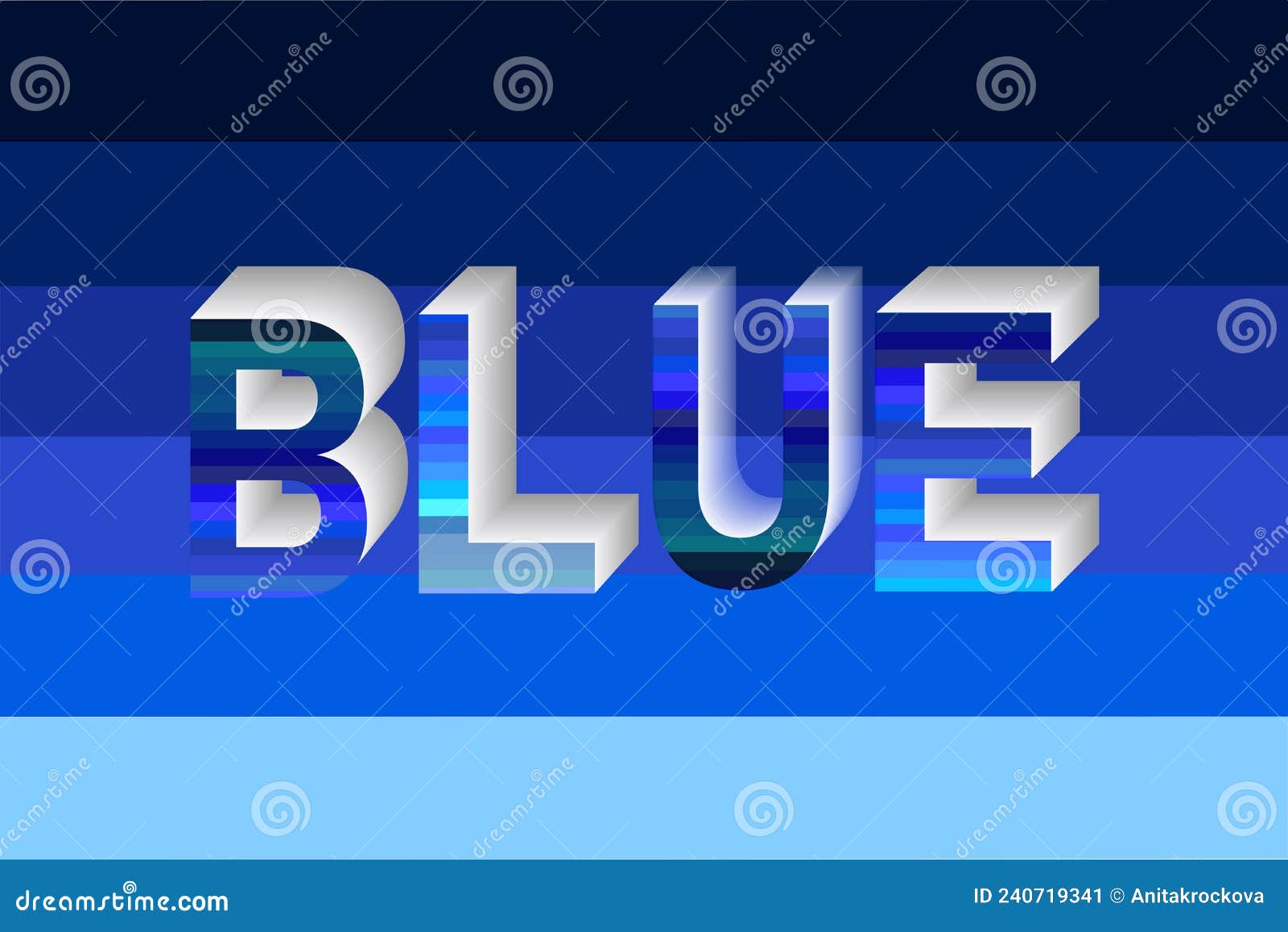 Color Pallete Background. NAme of Color 3D Illustration. Stock Vector ...