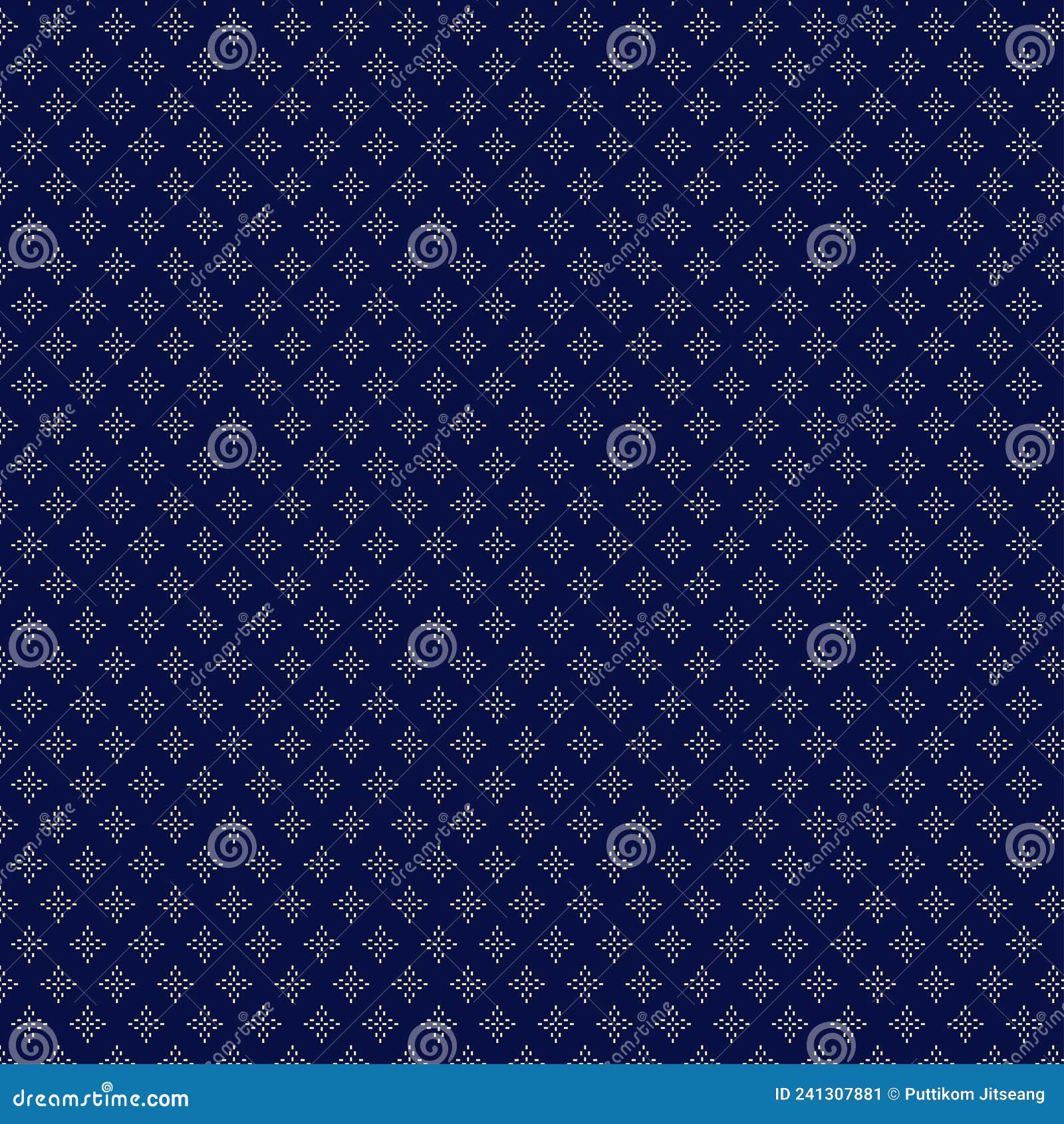 Dark Blue Native Fabric Pattern Stock Vector - Illustration of circle ...