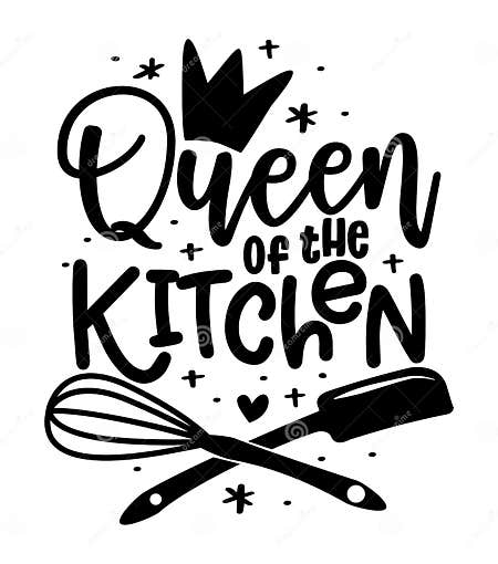 Queen of the Kitchen - Kitchen Towel Quote Label. Good for Bakery Logo ...