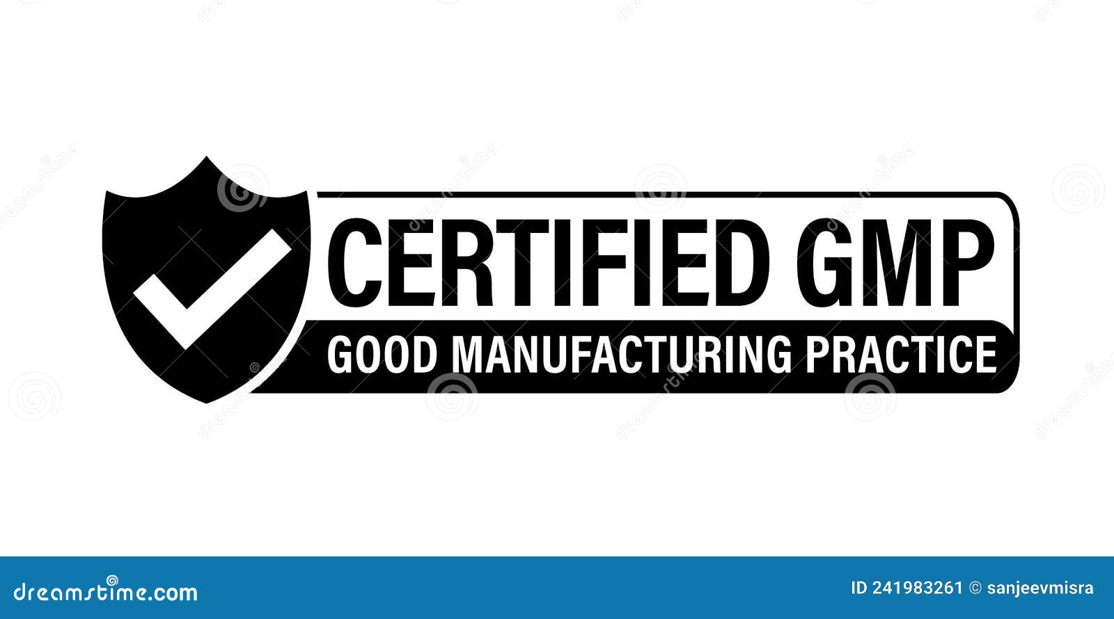 Certified GMP Vector Icon. Good Manufacturing Abstract Stock Vector ...
