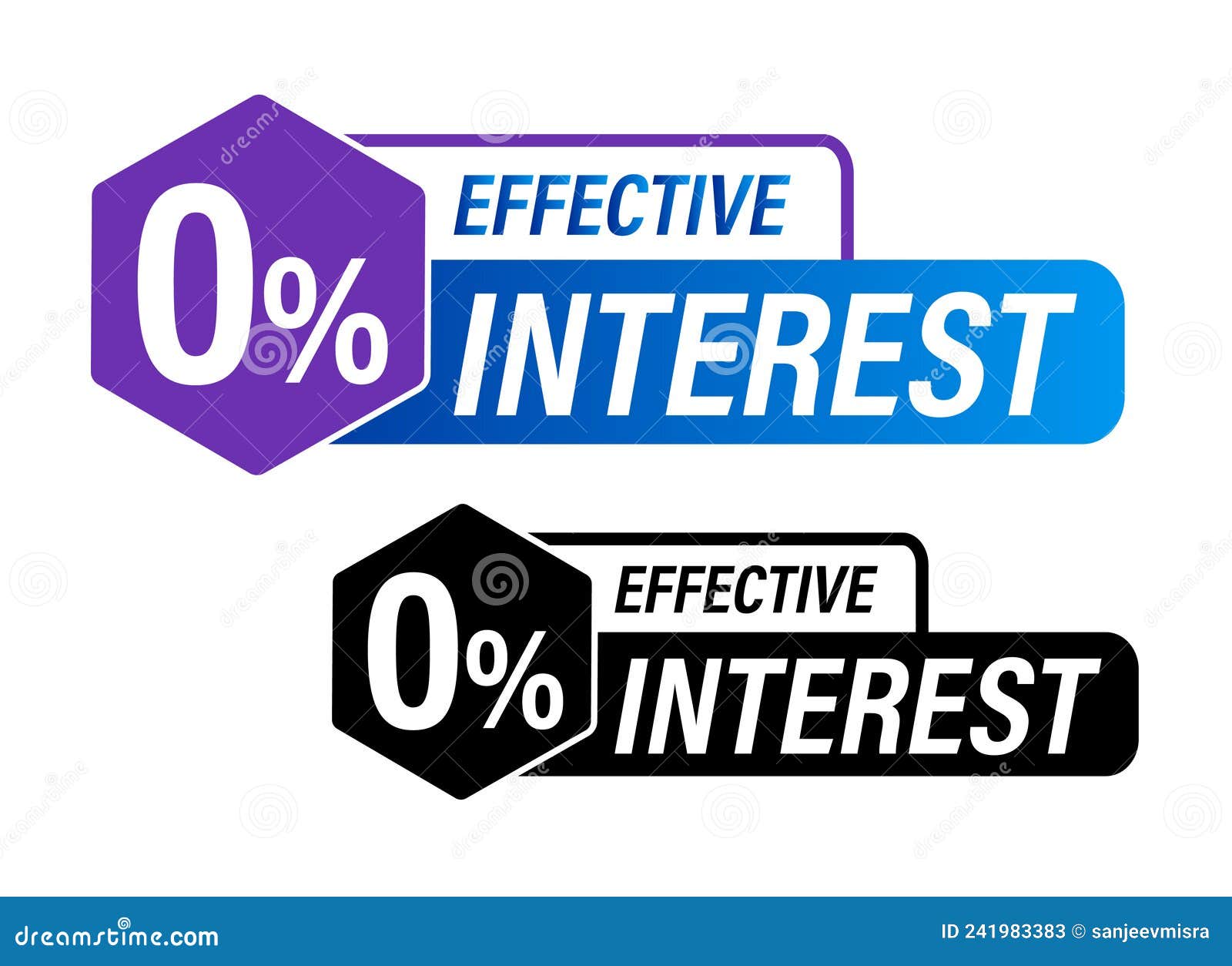 `zero Percent Effective Interest` Vector Icon Stock Vector ...
