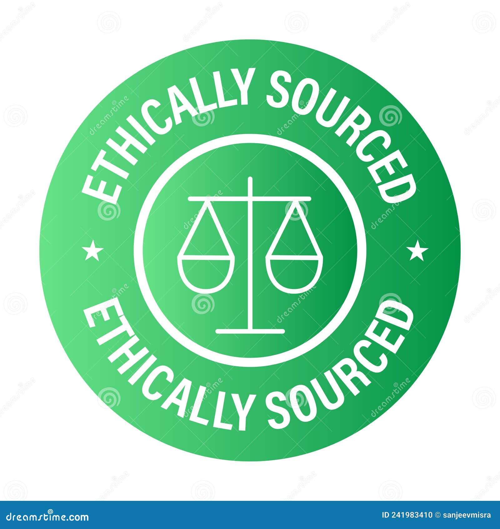 Eco Friendly Ethically Sourced Natural Label And Stamp In Black White ...