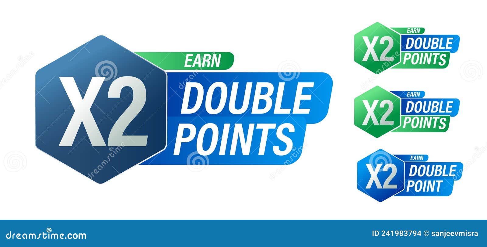 `earn X2, Double Points` Stylish Vector Icon Stock Vector ...