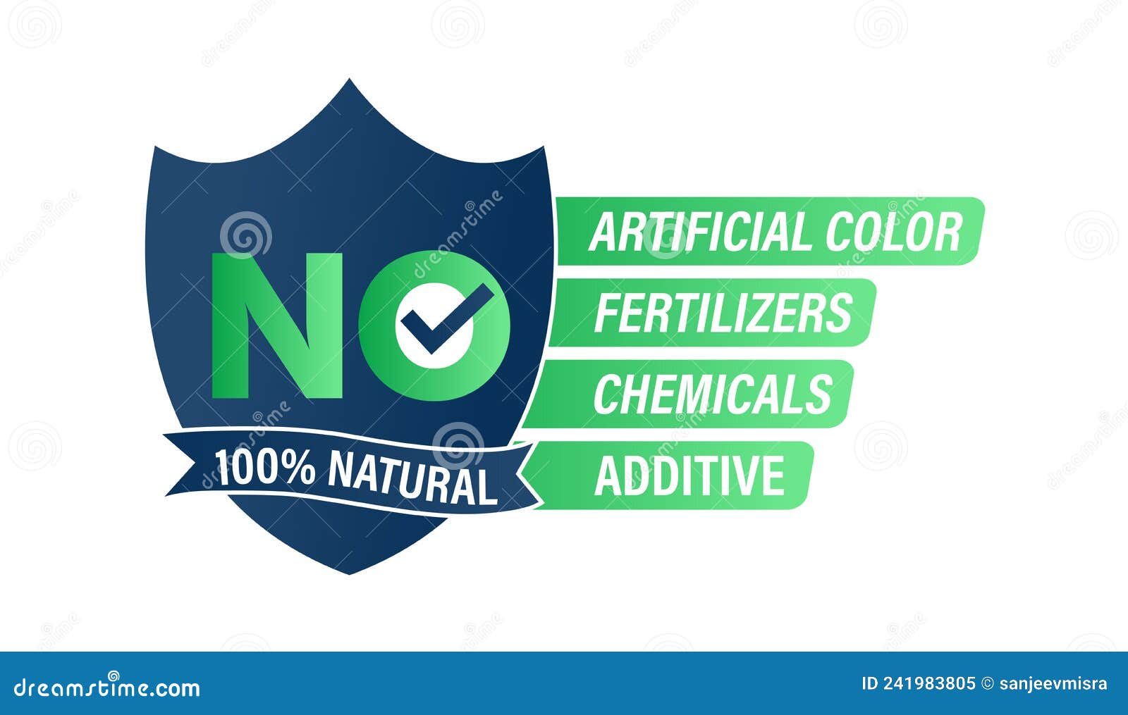 No Artificial Additives And Preservatives Added Icon Vector For Organic ...