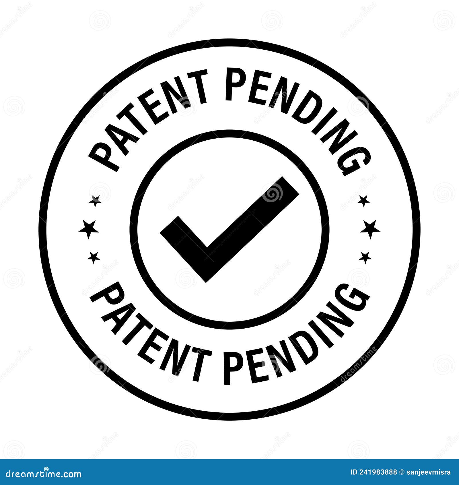 Patent Pending Vector Icon Wirth Tick Mark, Stock Vector - Illustration ...