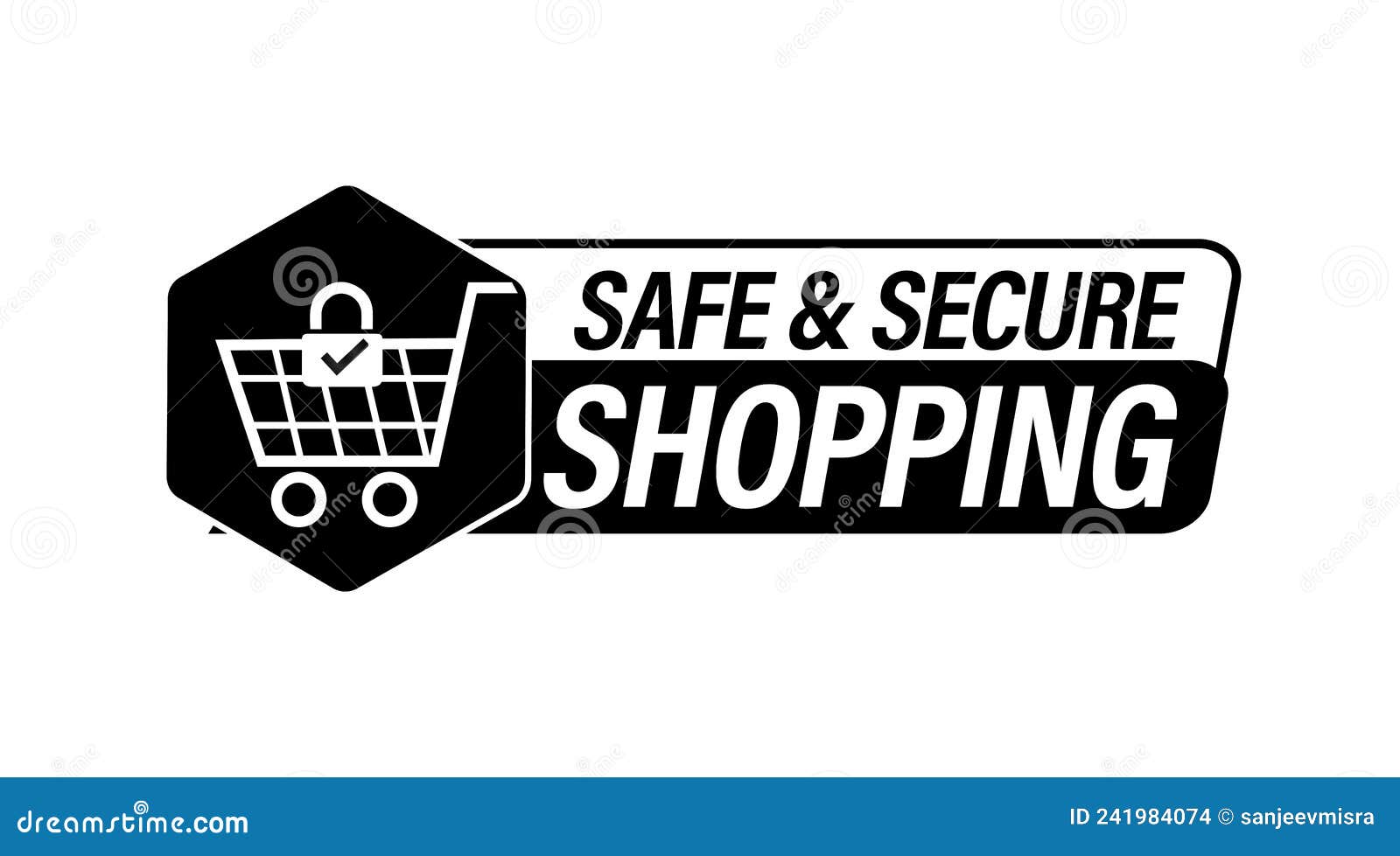 Safe and Secure Shopping Vector Icon. Stock Vector - Illustration of ...