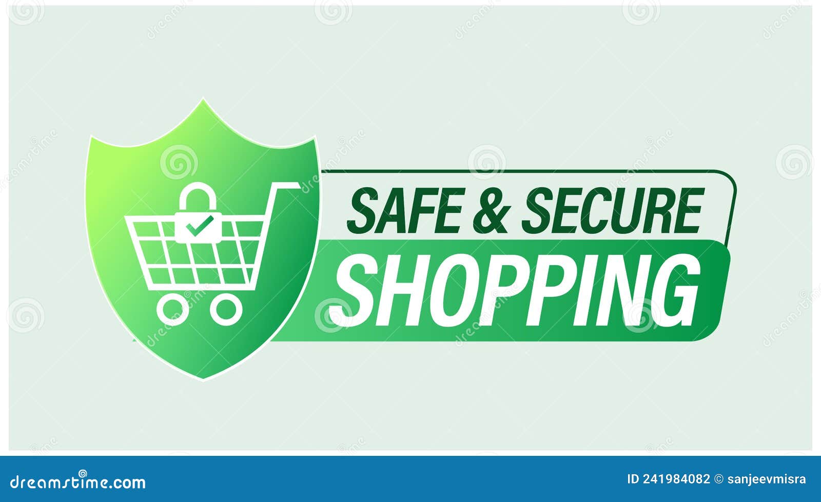 Safe and Secure Shopping Vector Icon Stock Vector - Illustration of ...