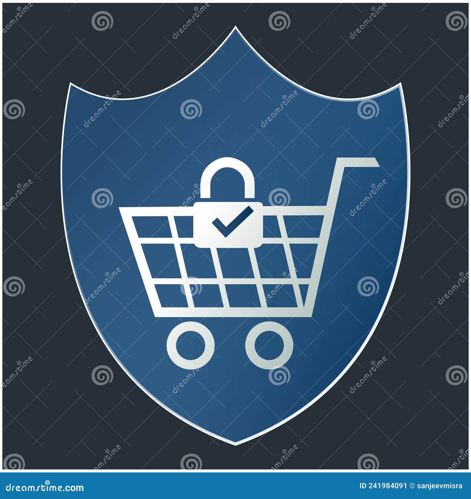 Online Shopping Abstract. Safe and Secure Online Shopping Vector Stock ...