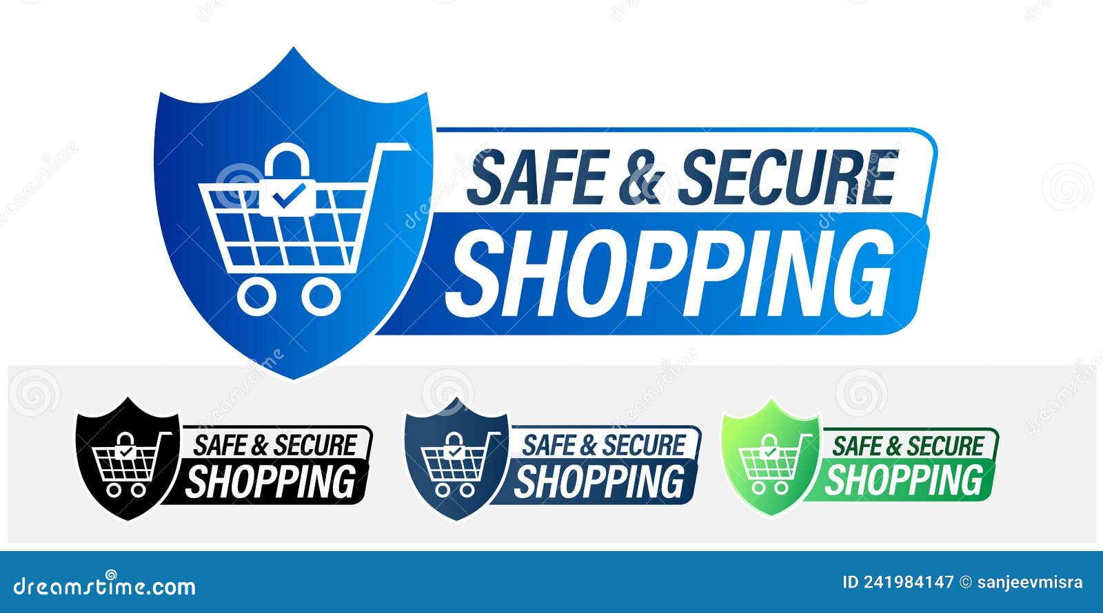 `safe and Secure Shopping` Vector Icon. Stock Vector - Illustration of ...