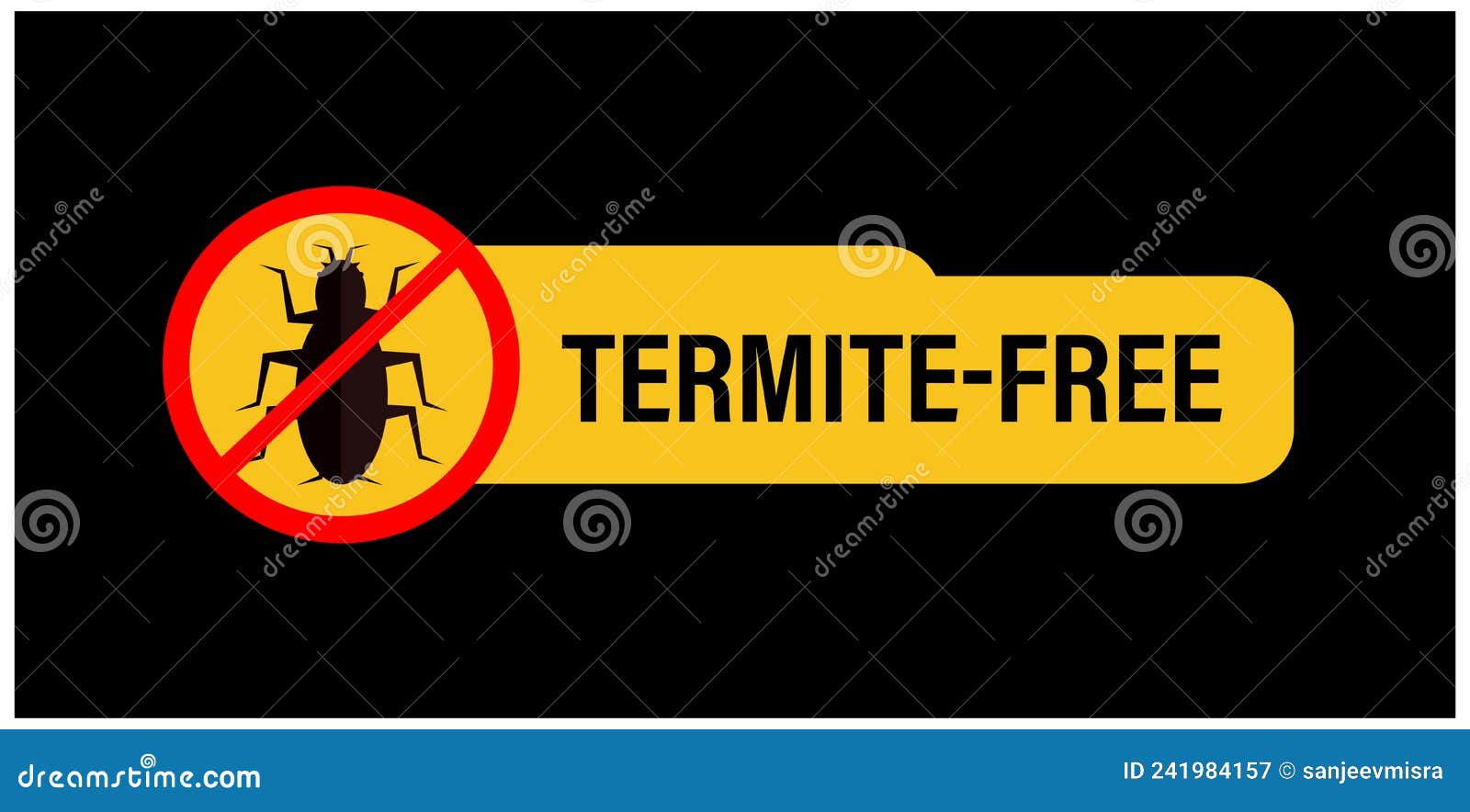 `termite-free` Vecor Icon, Yellow in Color Stock Vector - Illustration ...