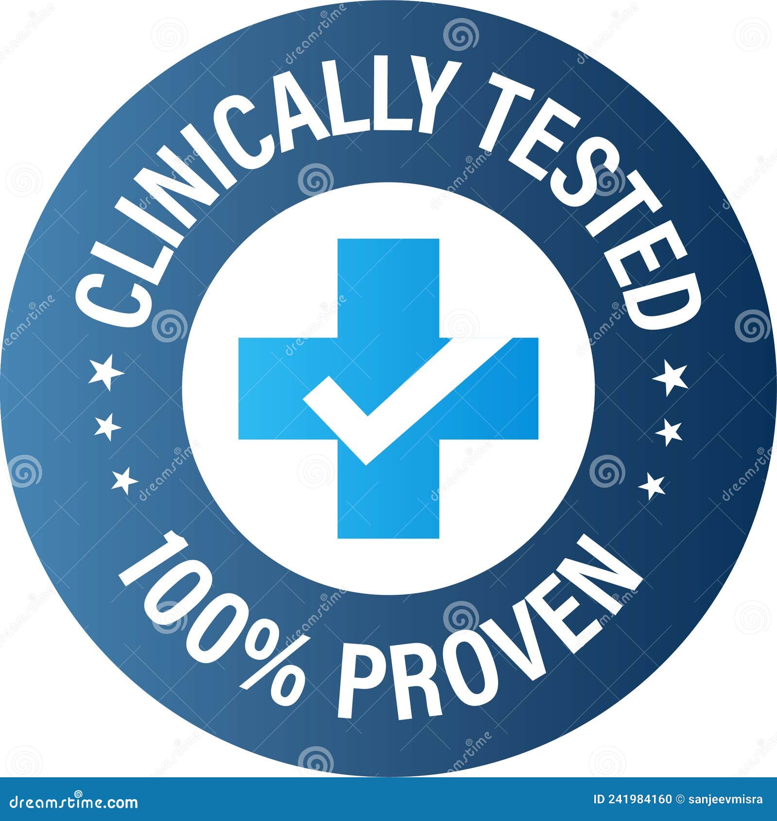 `clinically Tested, 100 Proven` Vector Icon Stock Vector - Illustration ...