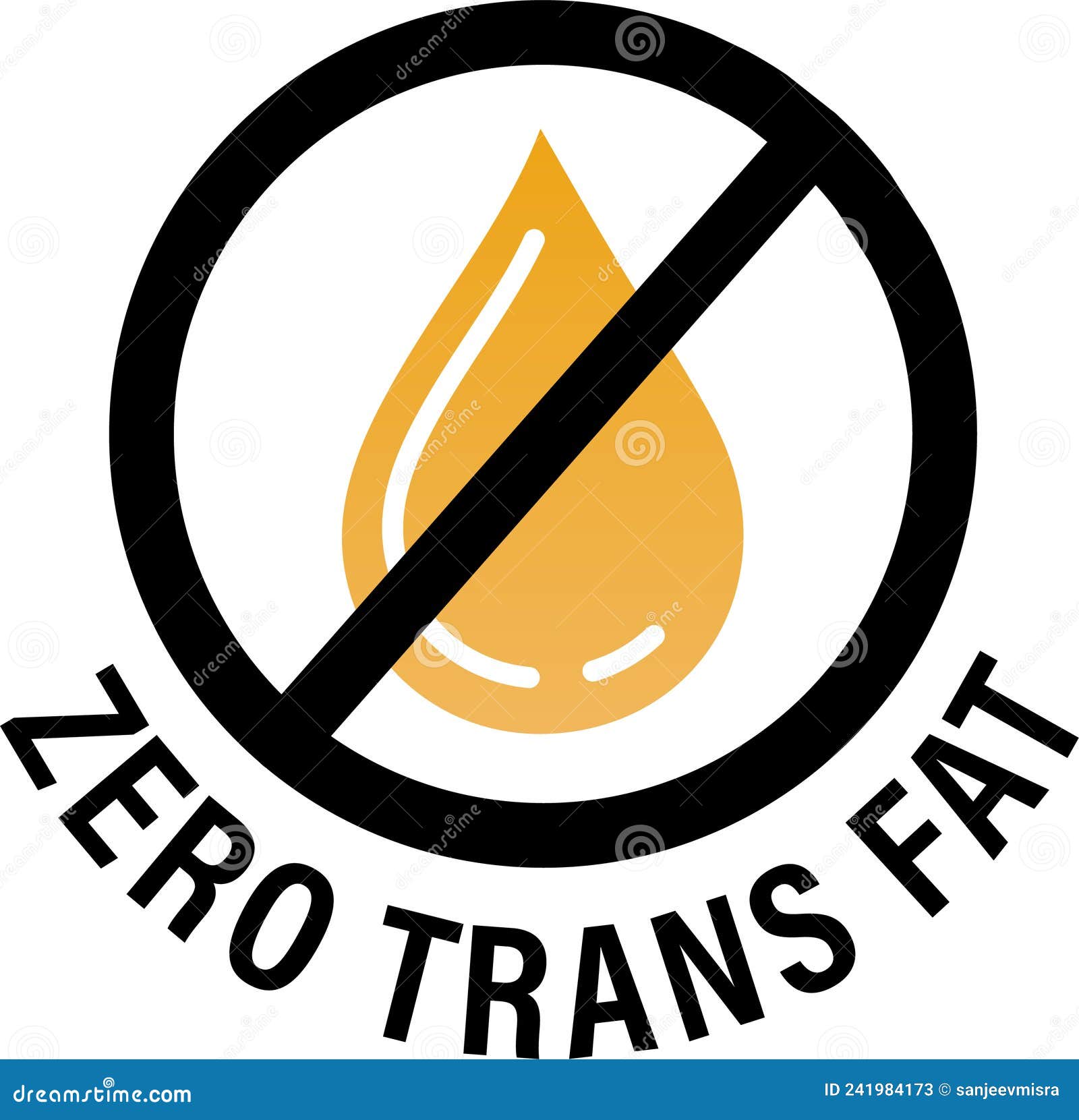 Zero Trans Fat Icon. Monochrome Simple Icon For Templates, Web Design ...