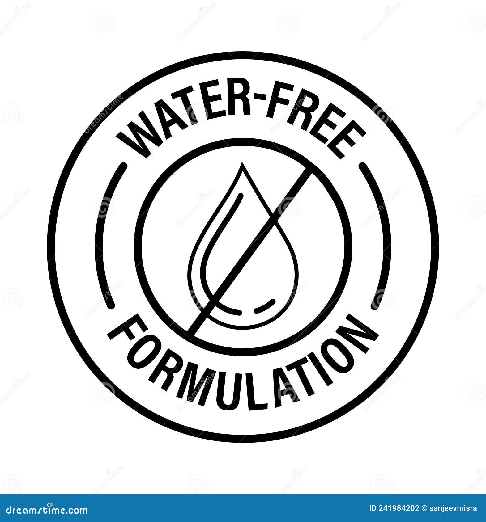 Water Free Formulation Vector Icon Stock Vector - Illustration of ...
