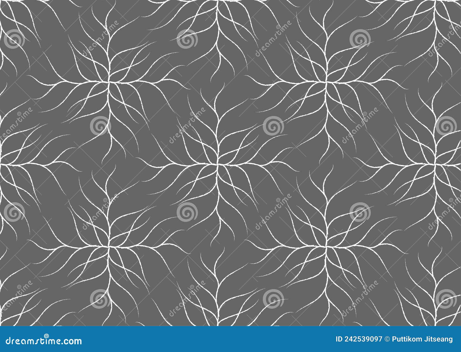 Gray Color Seamless Tile Pattern. Stock Vector - Illustration of leaf ...