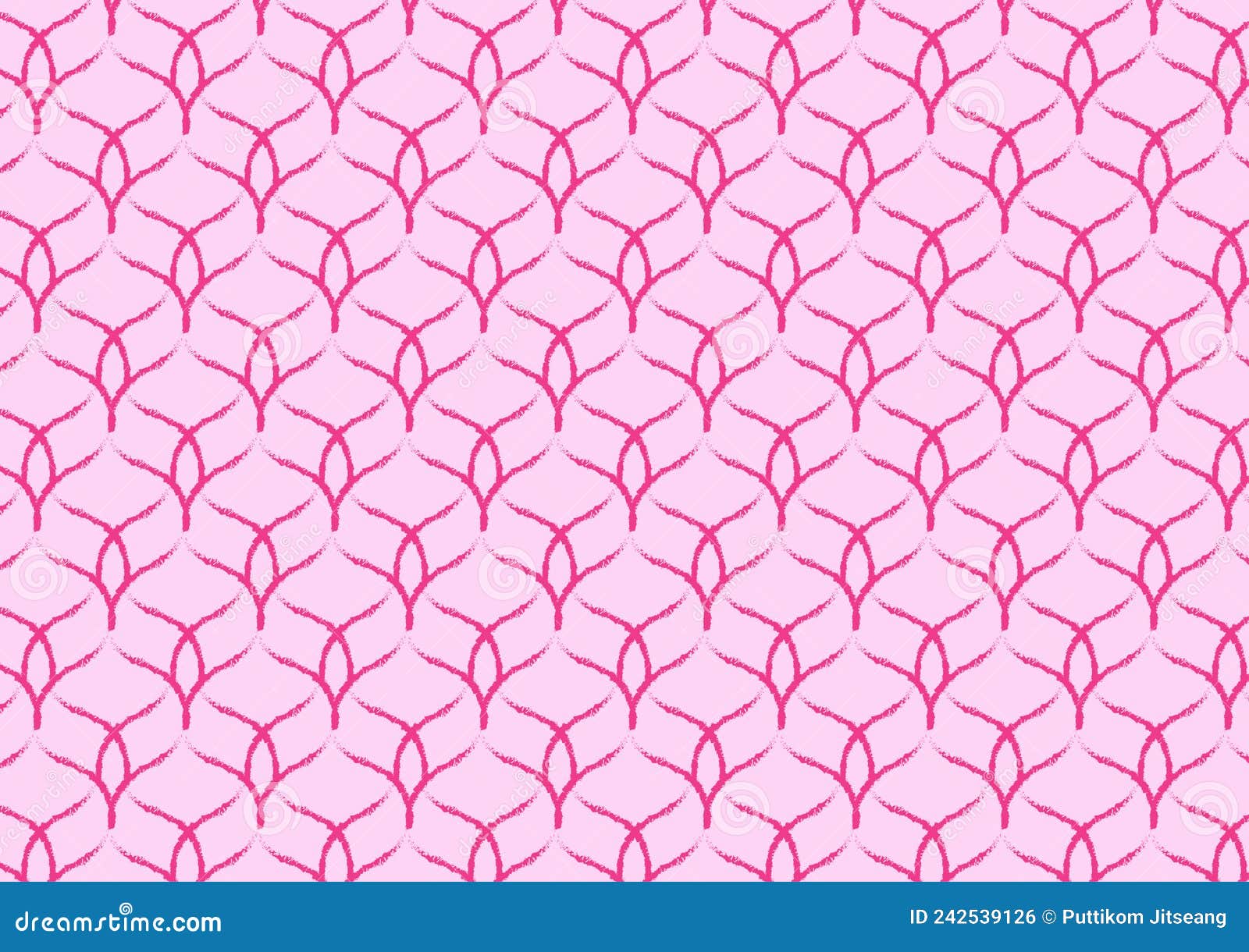Endless Line Pink Fabric Pattern. Stock Vector - Illustration of ...