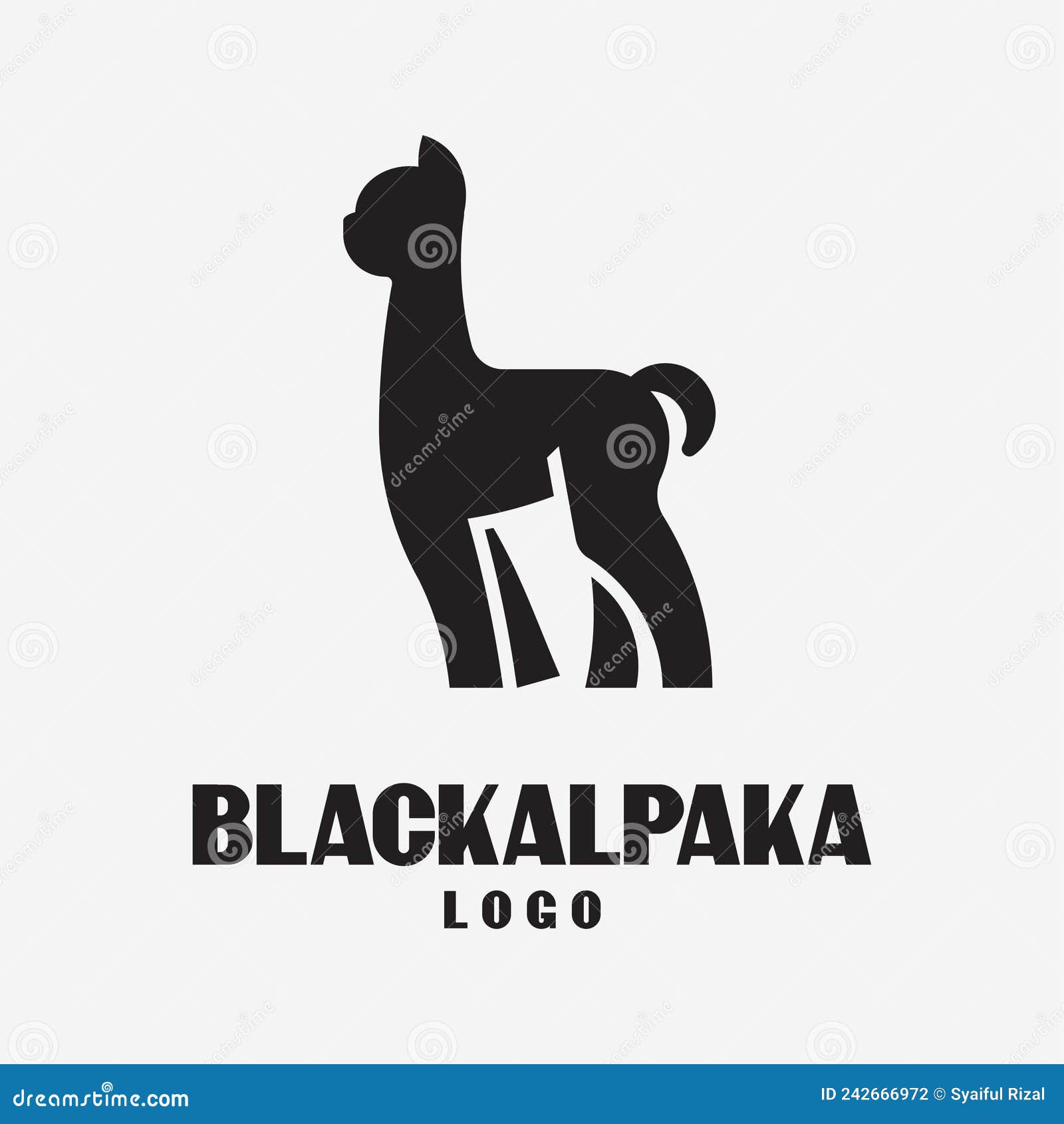Black Alpaka Logo Design stock vector. Illustration of chile - 242666972