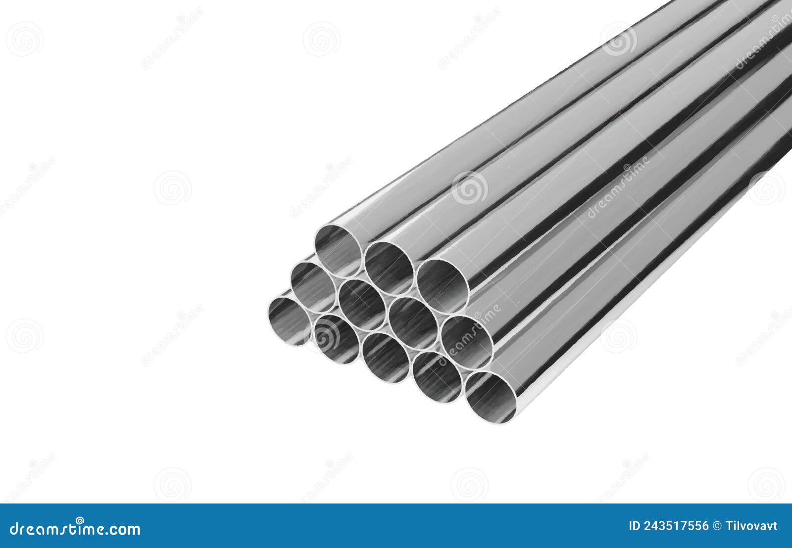 Metal Pipes Stacked in a Pyramid.Vector Illustration for Business and ...
