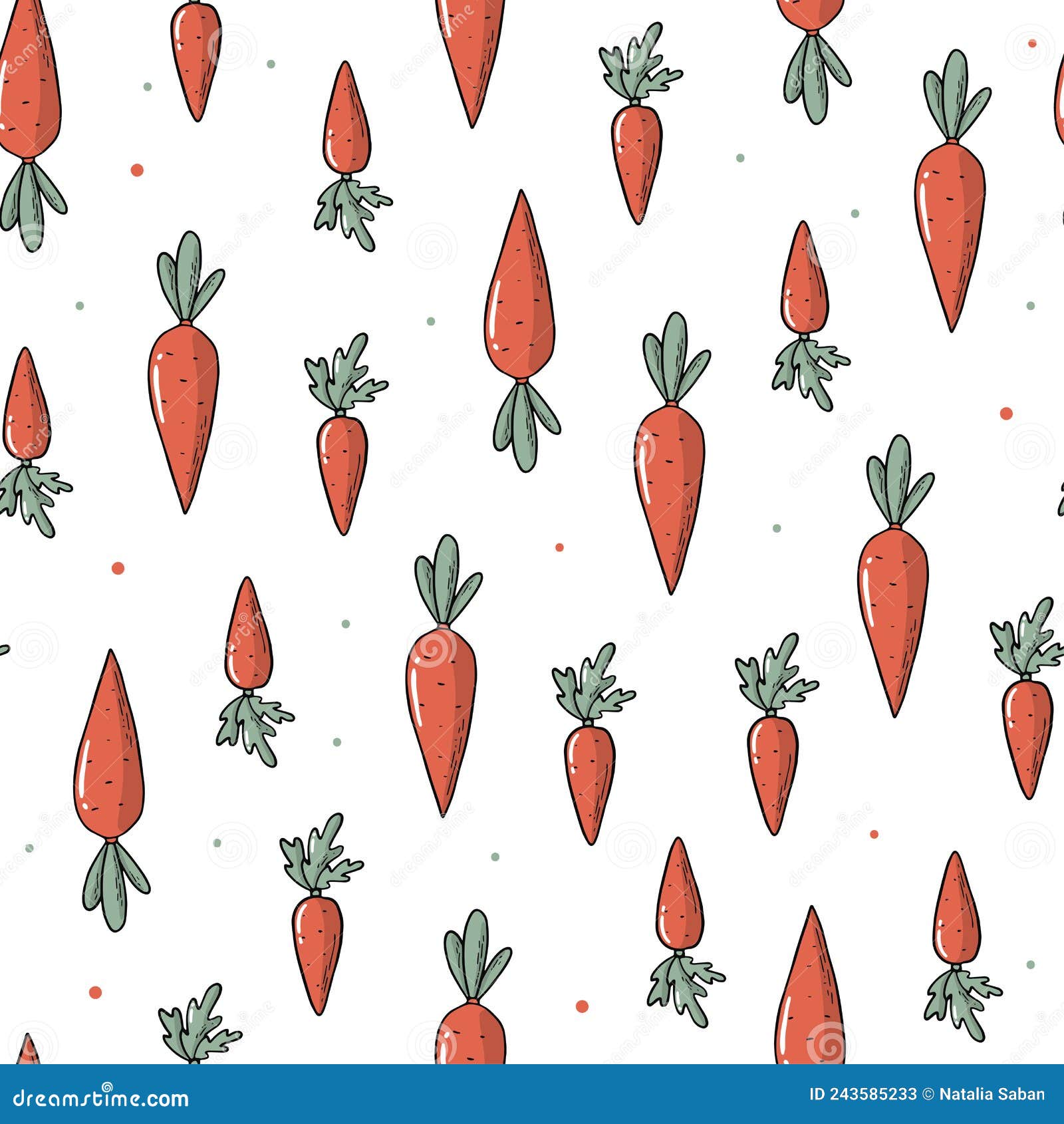 Seamless Pattern with Carrots Stock Vector - Illustration of abstract ...