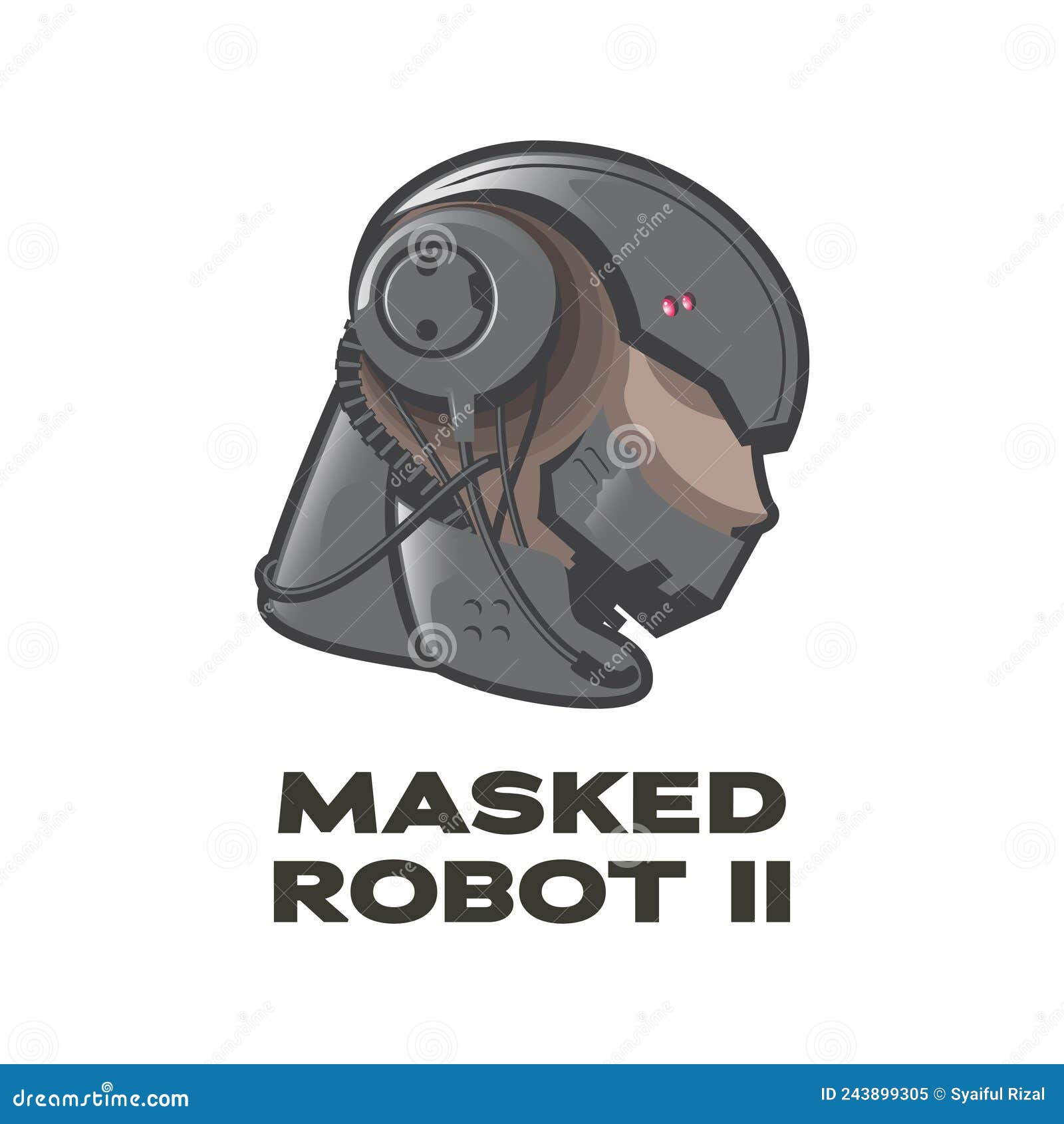 Masked Robot II Logo stock vector. Illustration of innovation - 243899305
