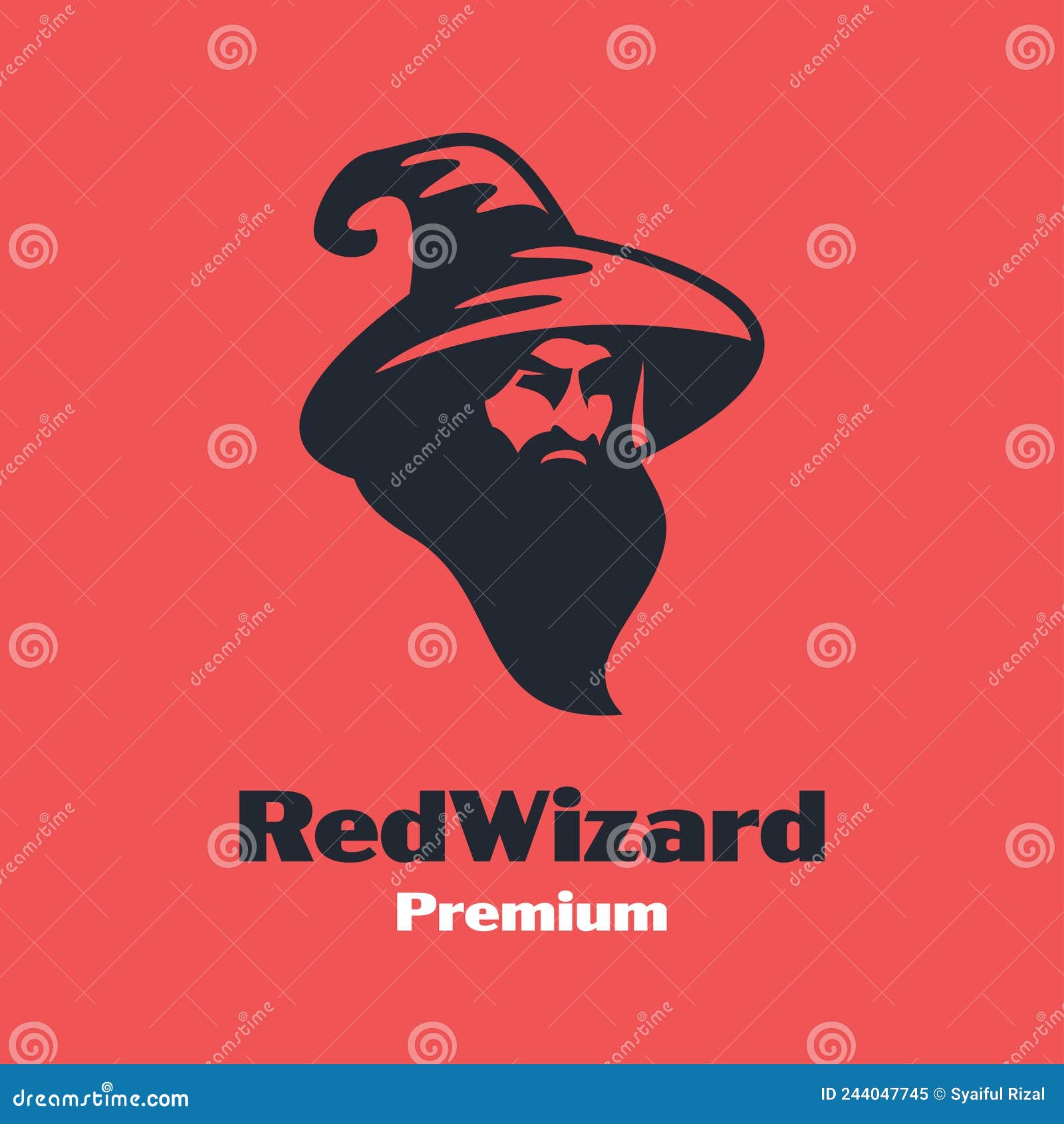 Red Wizard Logo stock vector. Illustration of design - 244047745