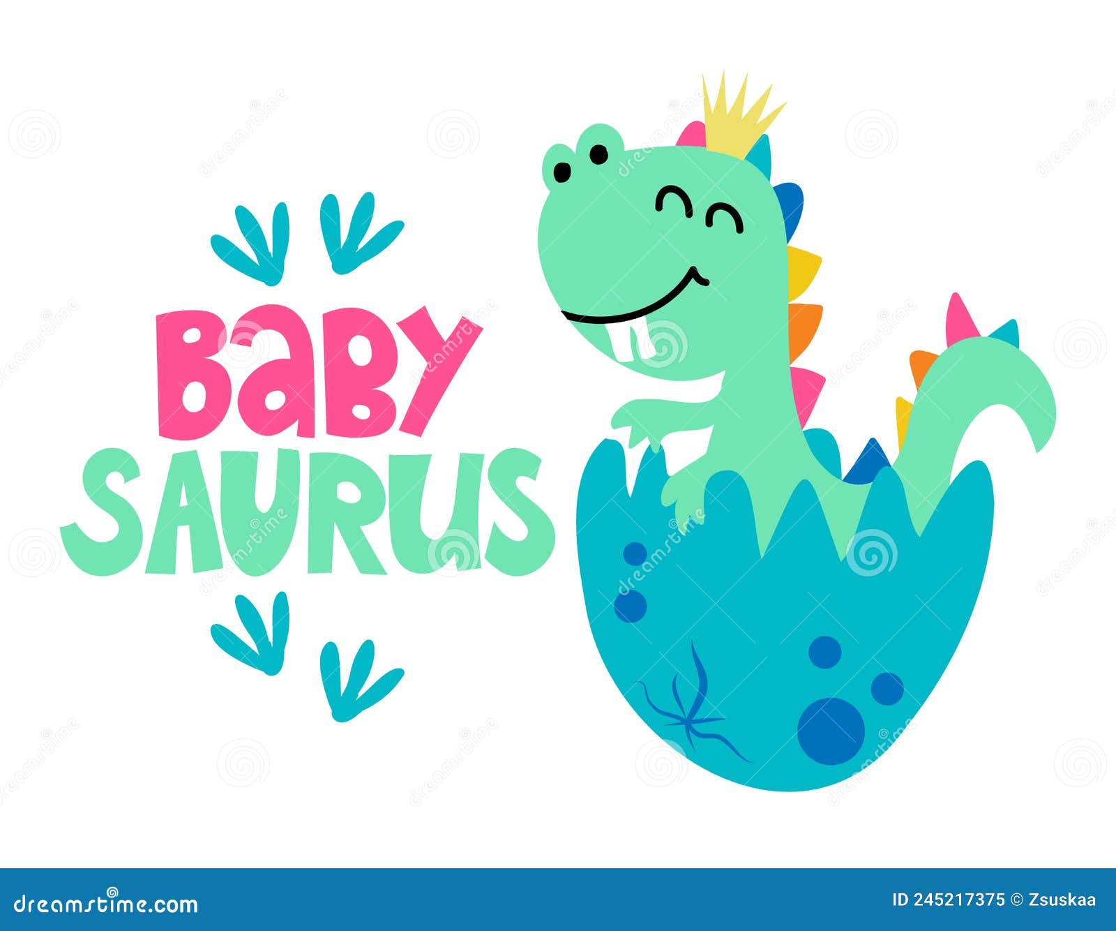 Baby Saurus - Funny Hand Drawn Doodle, Cartoon Dino. | CartoonDealer ...