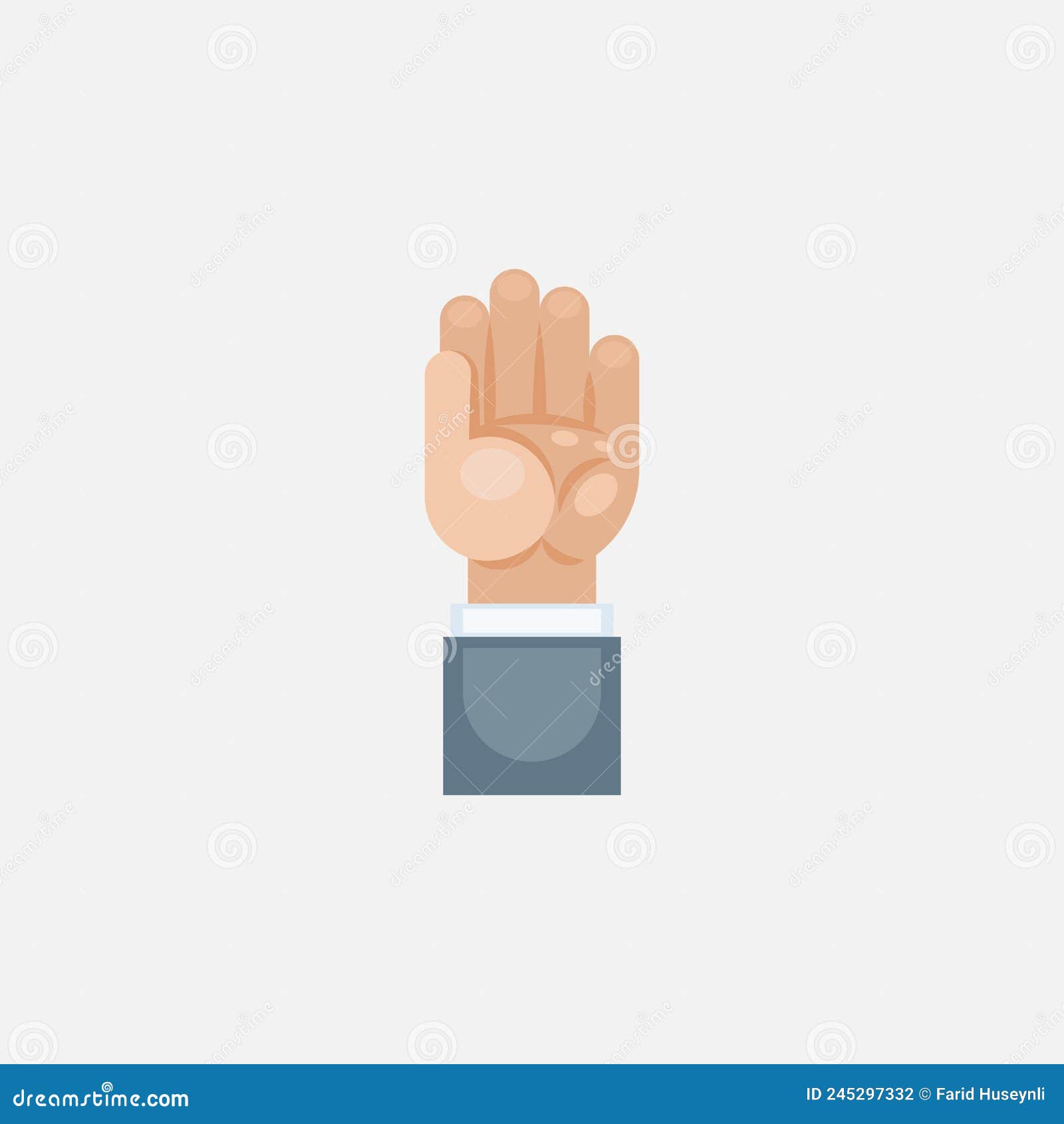 Hand Vector Illustration, Hand Flat Icon Stock Vector - Illustration of ...