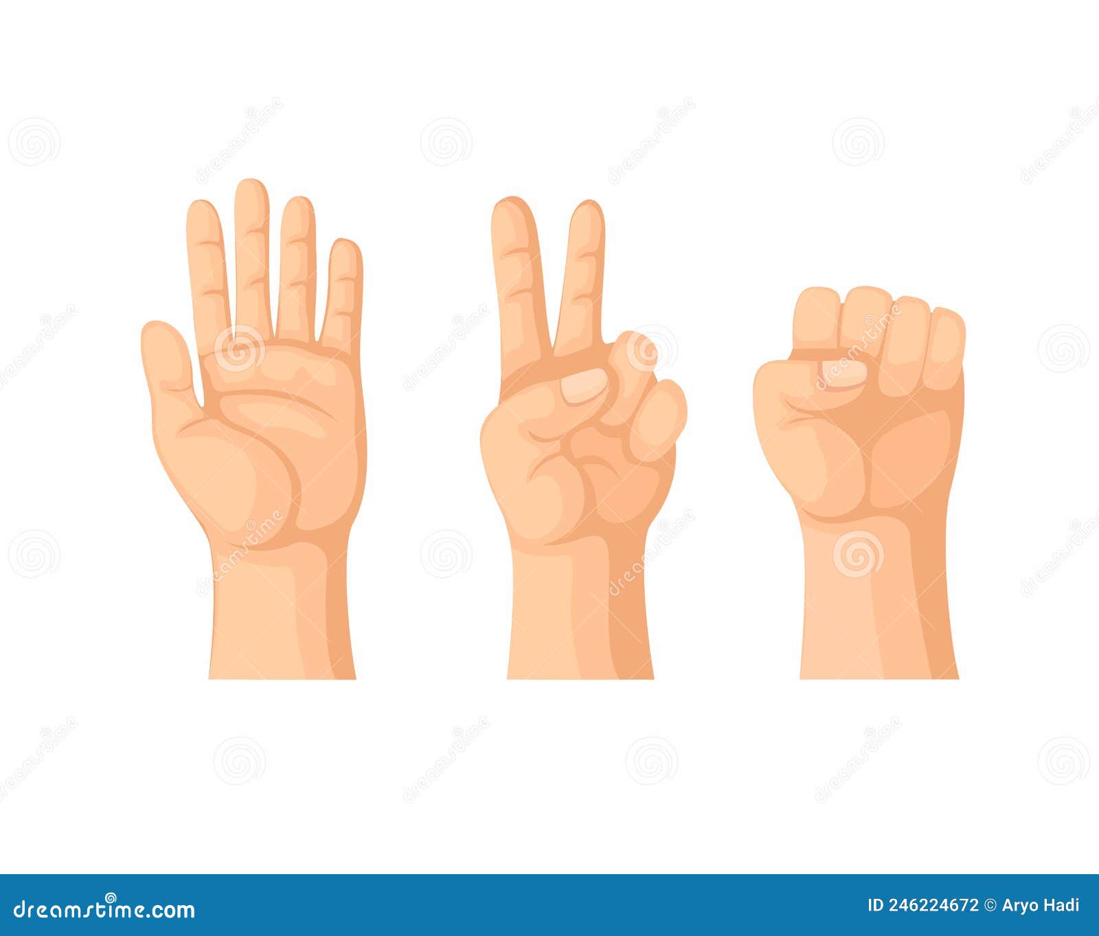 Scissor Rock Paper Cartoon Vector | CartoonDealer.com #58400103