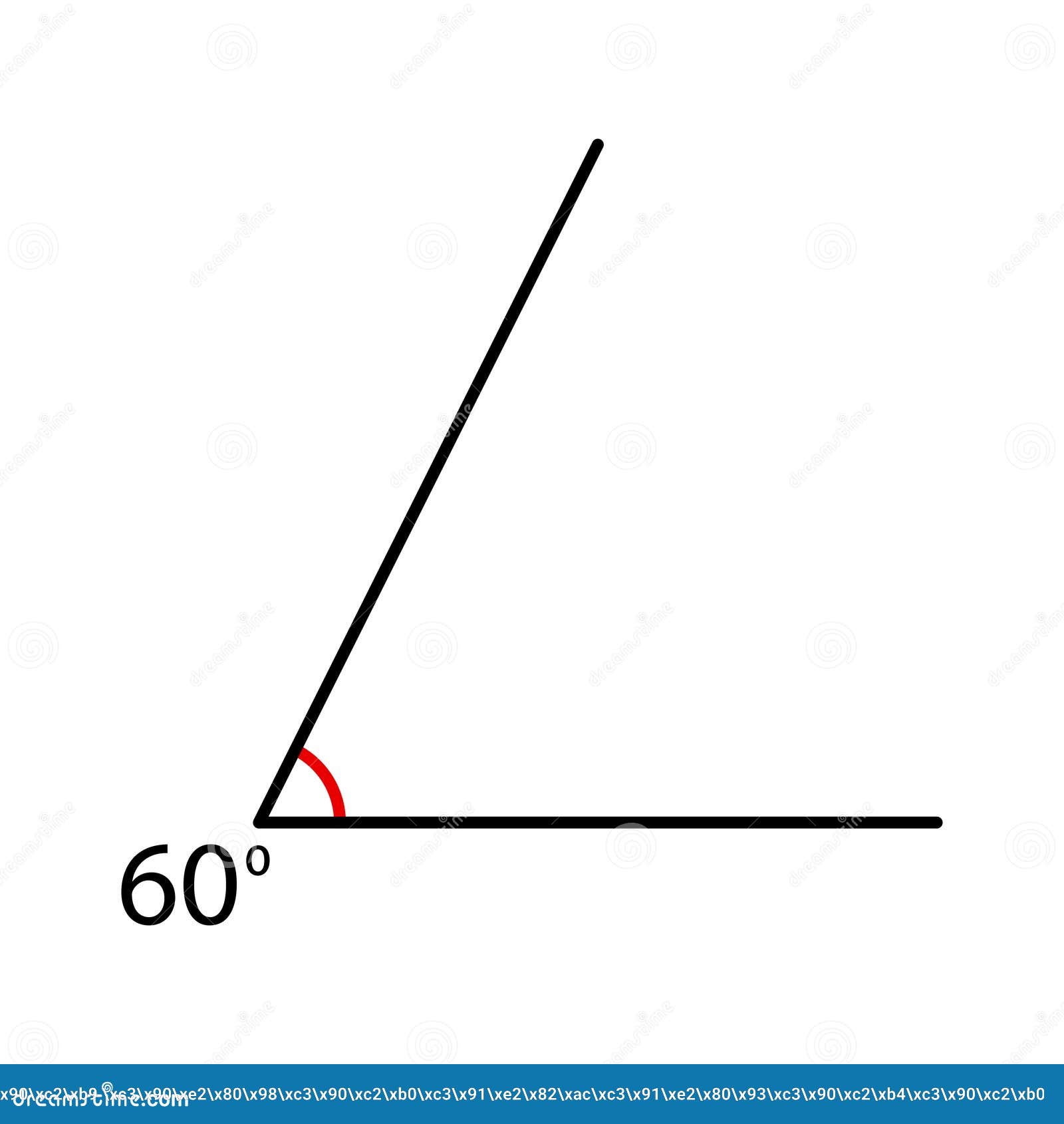 Angle Icon. Mathematic Corner 60 Degree Stock Illustration ...
