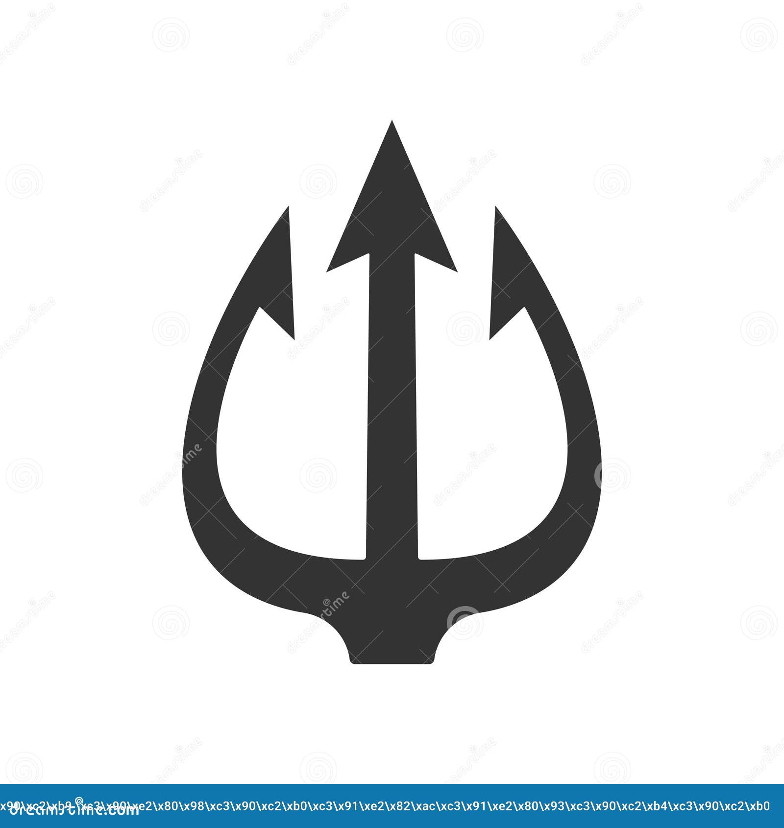 Trident Icon. Trident Neptune Weapon. Poseidon Black Symbol Stock ...