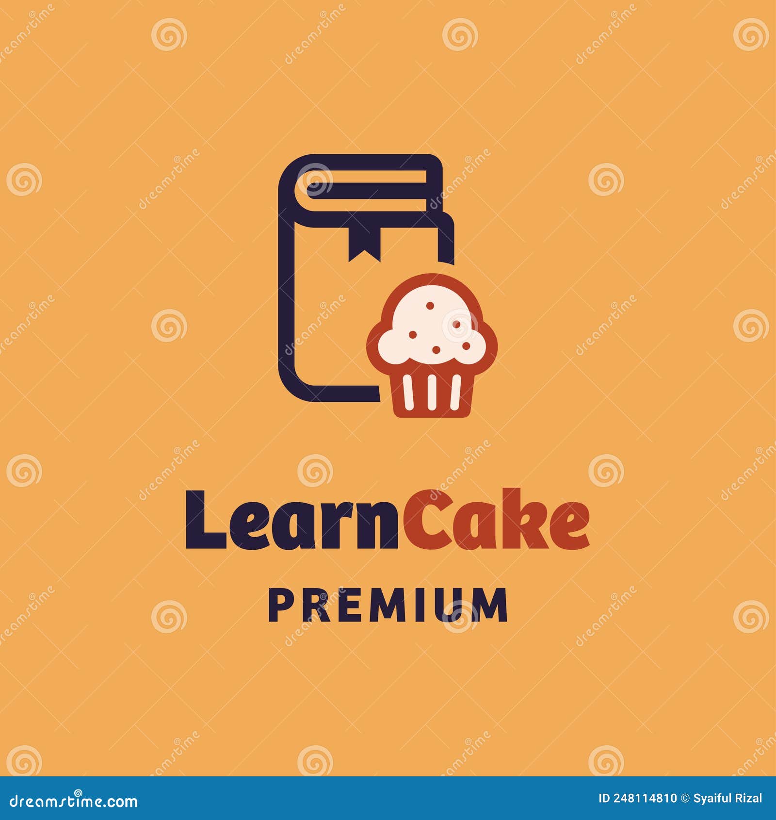 Learn Cake Logo stock vector. Illustration of isolated - 248114810