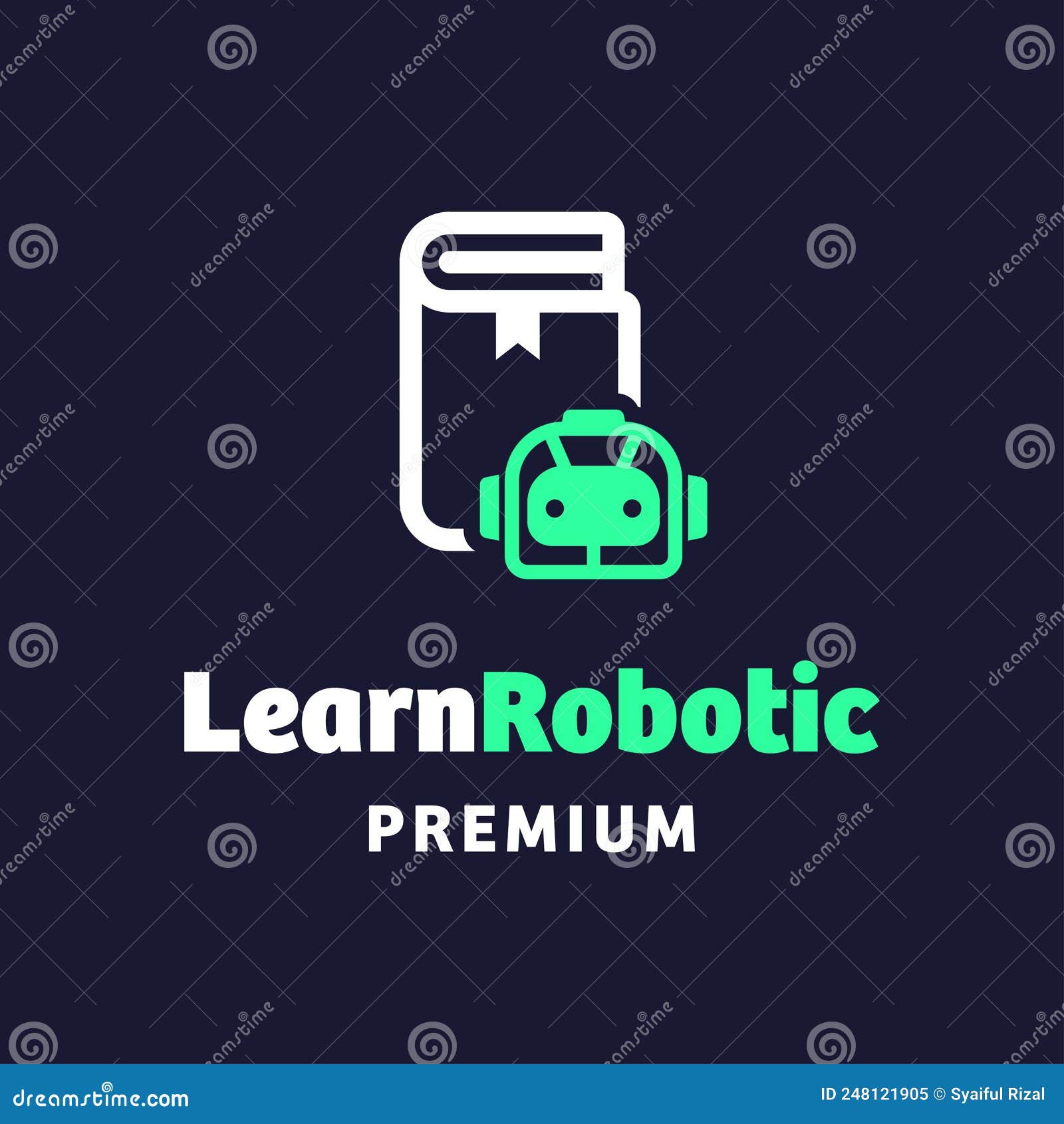 Learn Robotic Logo stock illustration. Illustration of education ...