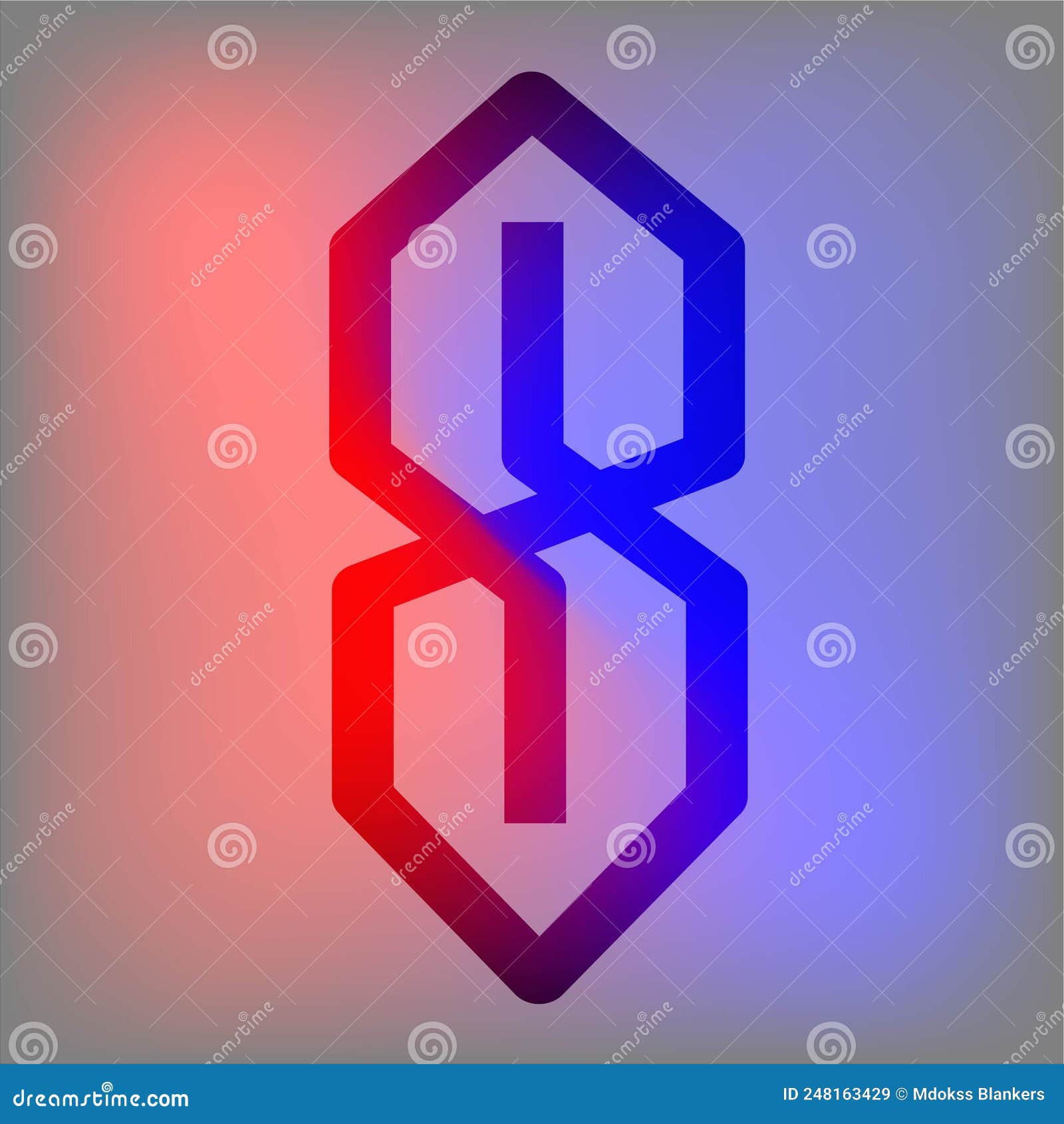 Letter S with Red Blue Blur Background Stock Illustration ...