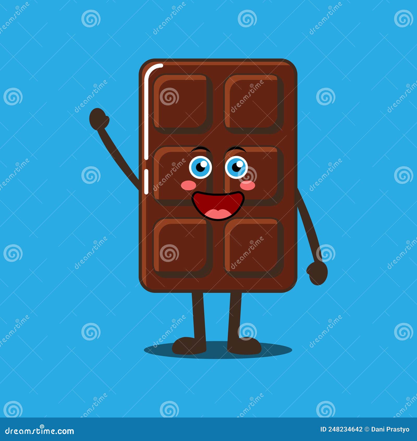 Chocolate Cartoon Character Illustration Art Stock Vector ...
