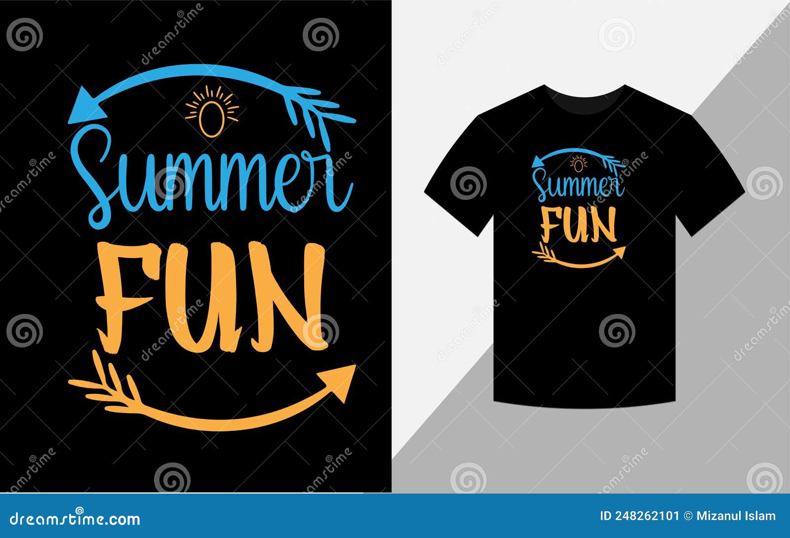 Summer Fun Svg Vector T Shirt Printable Design for Summer Lover Stock ...