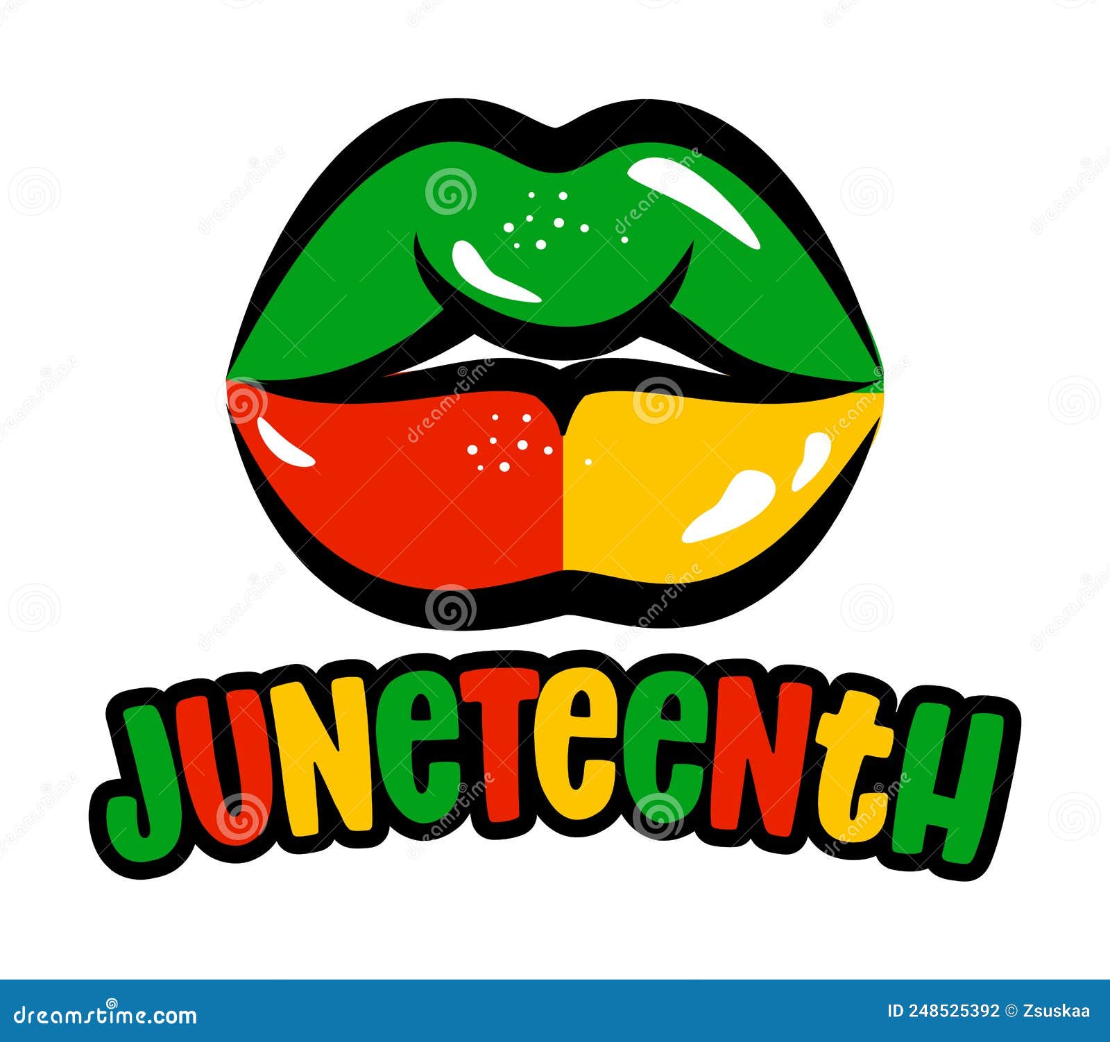 Juneteenth Girl Arranging Flowers Illustration Cartoon Vector ...