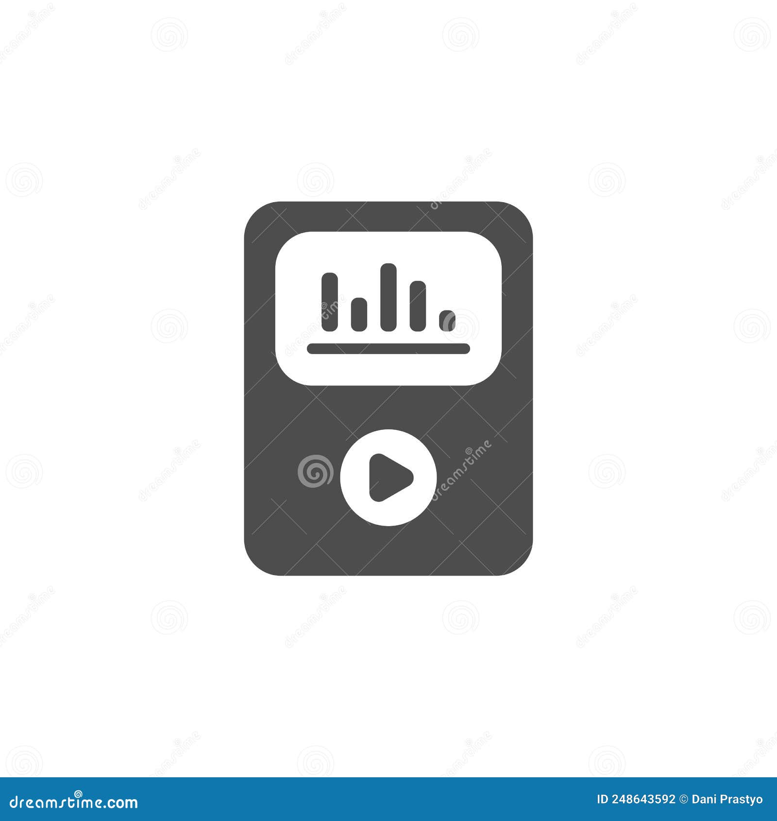 Mp3 music icon stock vector. Illustration of interface - 248643592