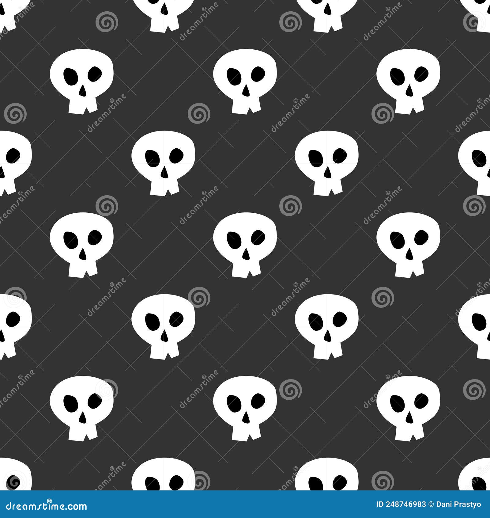 Skull pattern background stock vector. Illustration of head - 248746983