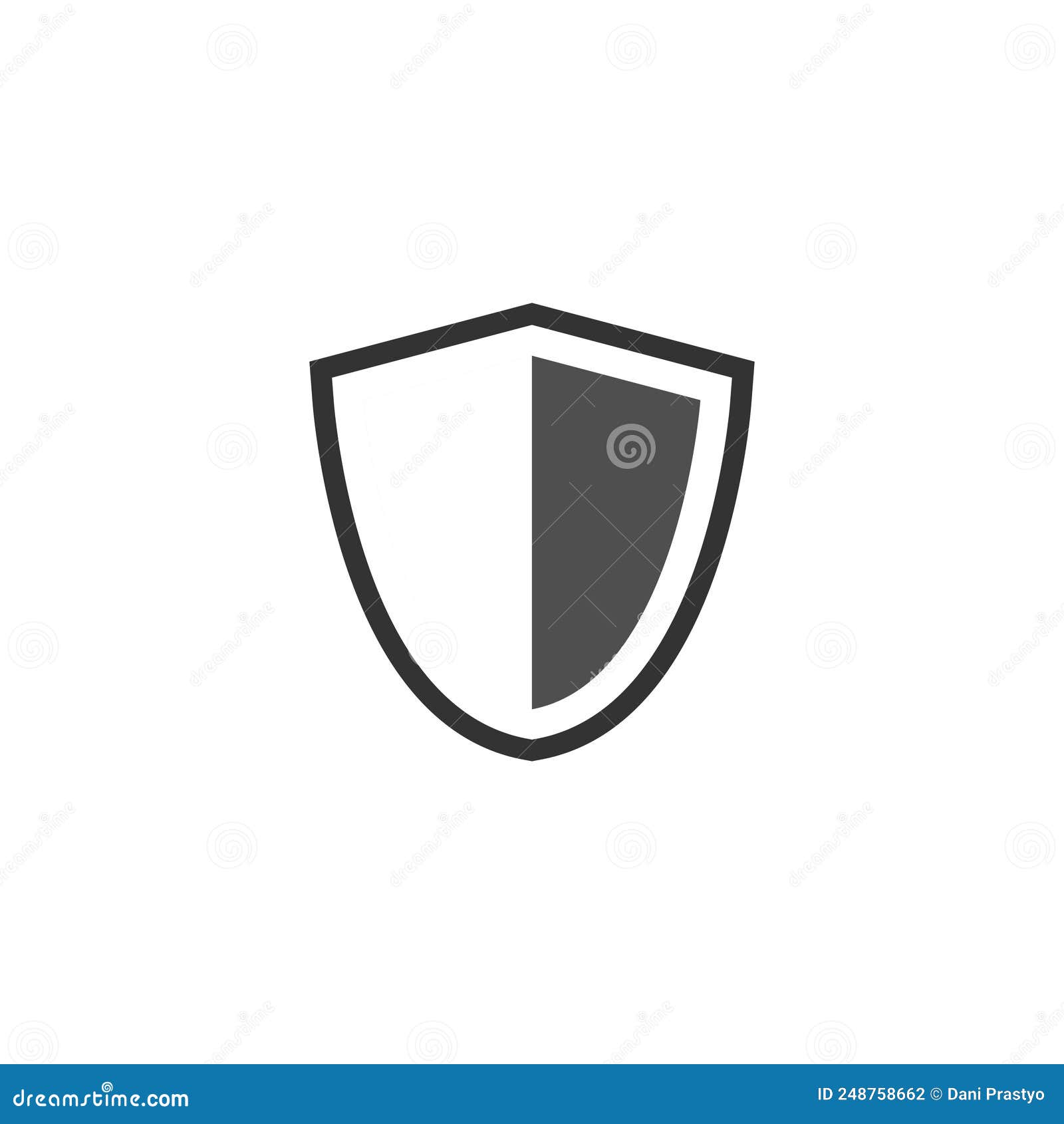 Shield defense icon stock vector. Illustration of graphic - 248758662