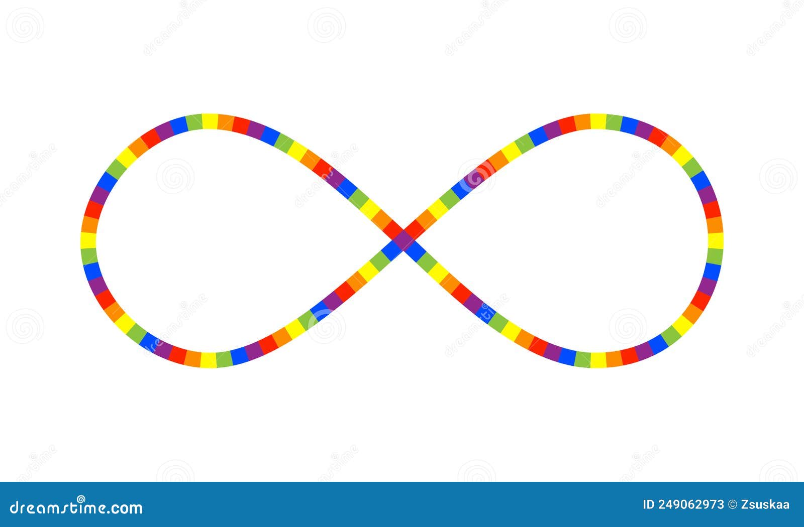 Thin Rainbow Line Infinity Sign. Rainbow Gradient in the Shape of the ...