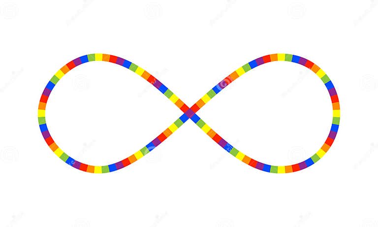 Thin Rainbow Line Infinity Sign. Rainbow Gradient in the Shape of the ...