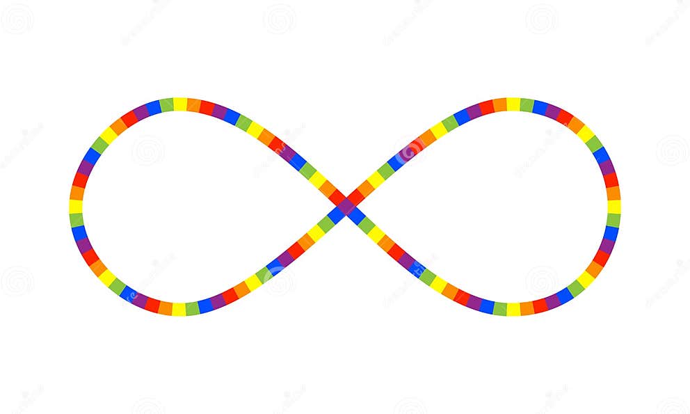 Thin Rainbow Line Infinity Sign. Rainbow Gradient in the Shape of the ...